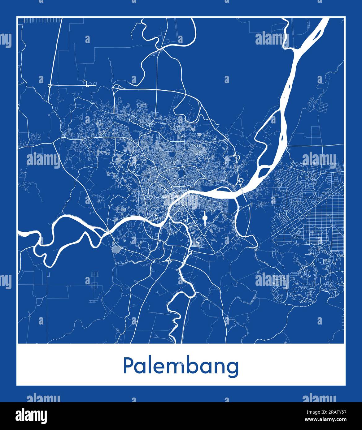 Carte de palembang Banque d'images vectorielles - Alamy