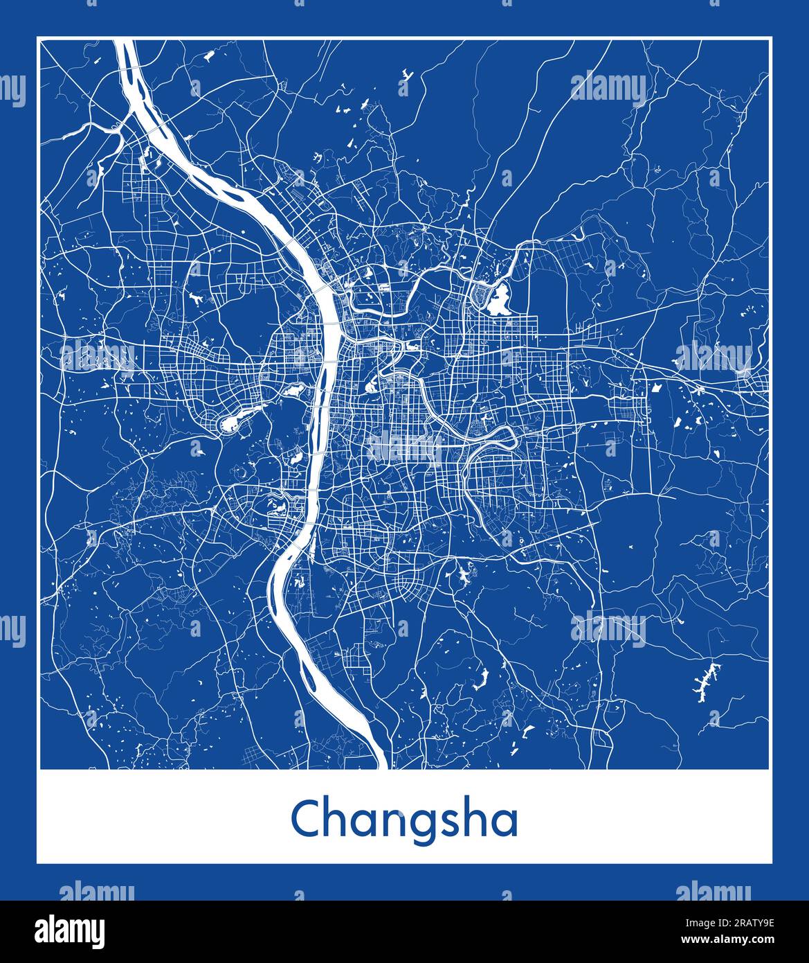 Carte de changsha Banque d'images vectorielles - Alamy