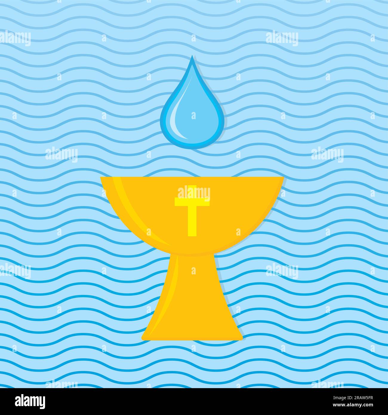 Eau de baptême Banque d'images vectorielles - Alamy