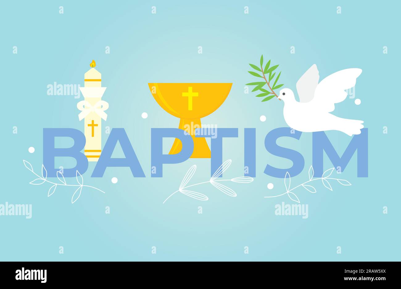 Banderole bapteme Banque d'images vectorielles - Alamy