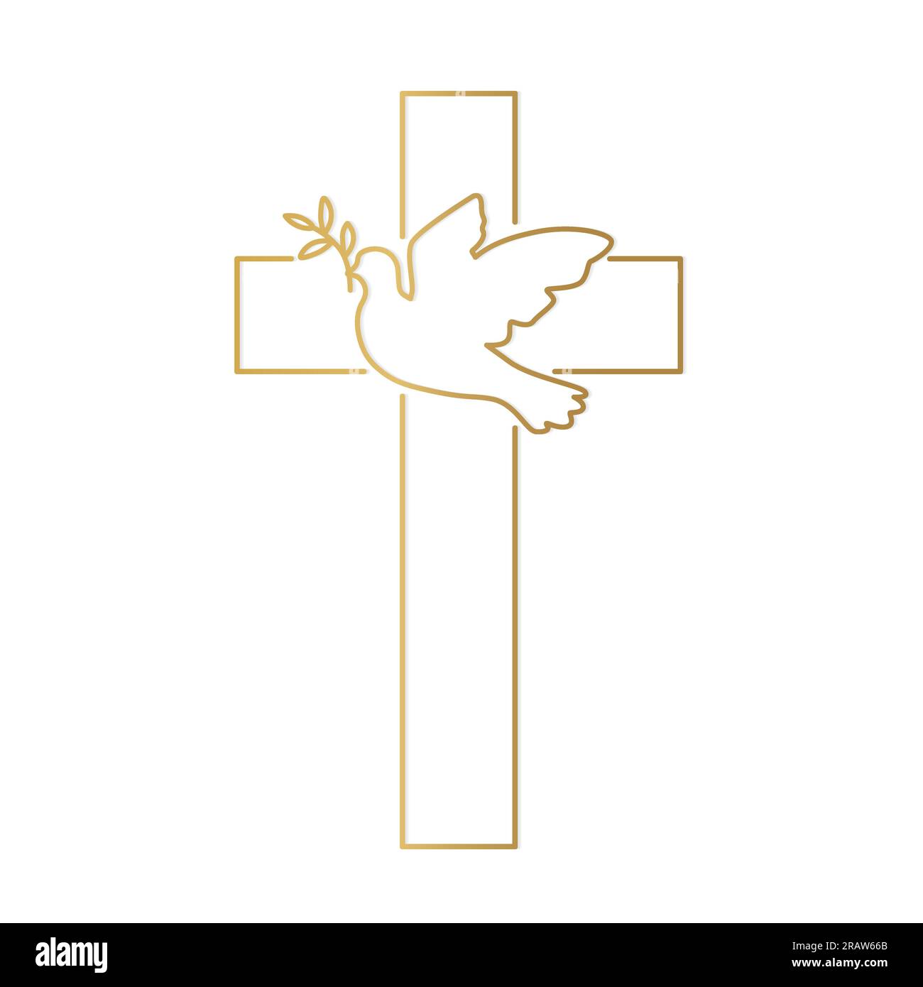 colombe dorée avec branche d'olivier, Saint-Esprit, crucifixion ...