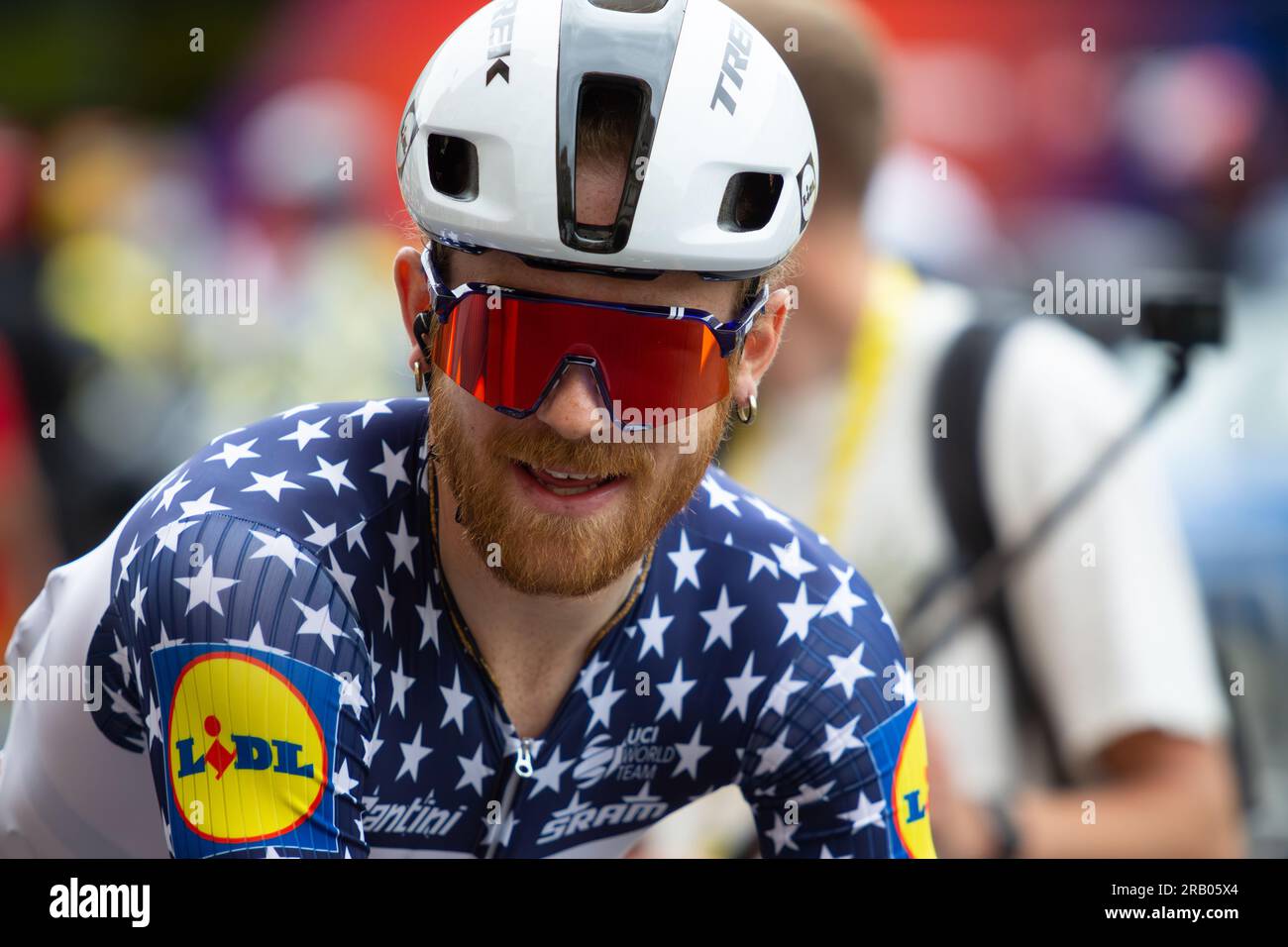 Bilbao, Espagne - 1 juillet 2023 : le cycliste QUINN SIMMONS, de l ...