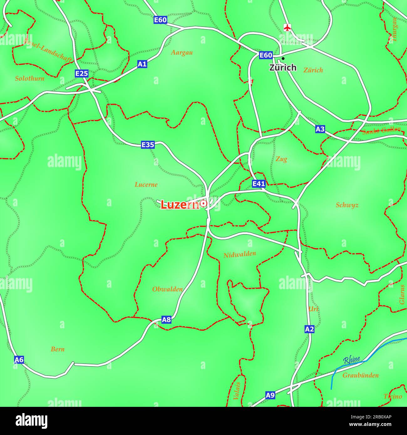 Luzern map Banque de photographies et d’images à haute résolution - Alamy
