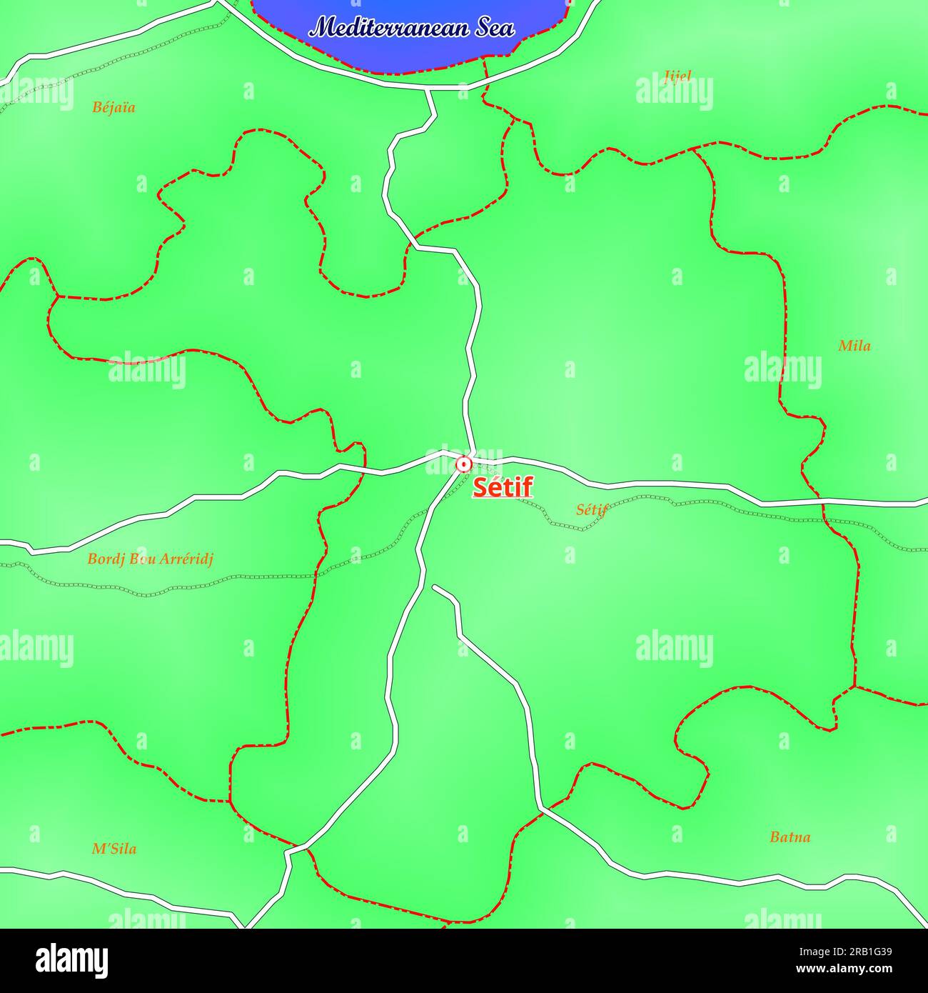 Carte topographie de algerie Banque de photographies et d’images à ...