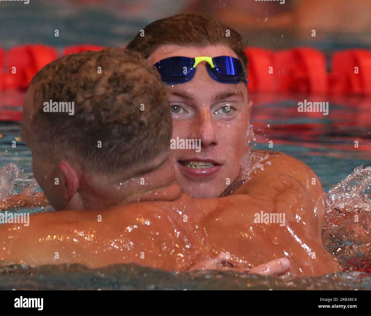 David Aubry et Damien Joly hommes finale 1500 M nage libre lors des Championnats de France élite ...