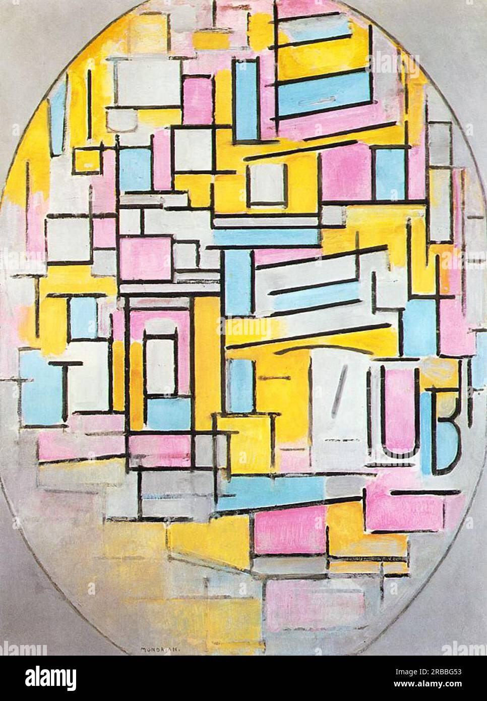 Composition in oval piet mondrian Banque de photographies et d’images à ...