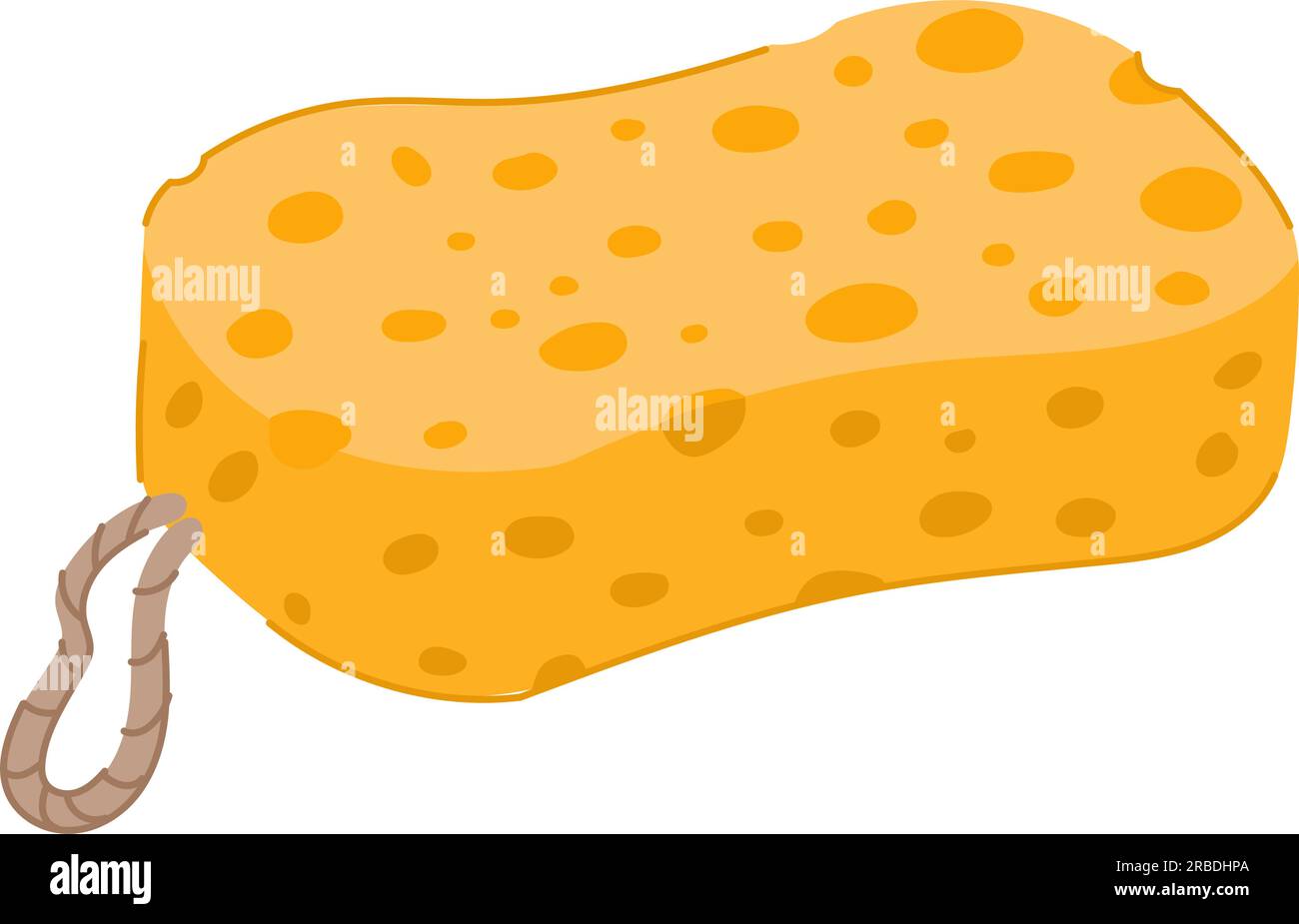 illustration vectorielle de dessin animé d'hygiène d'éponge domestique ...
