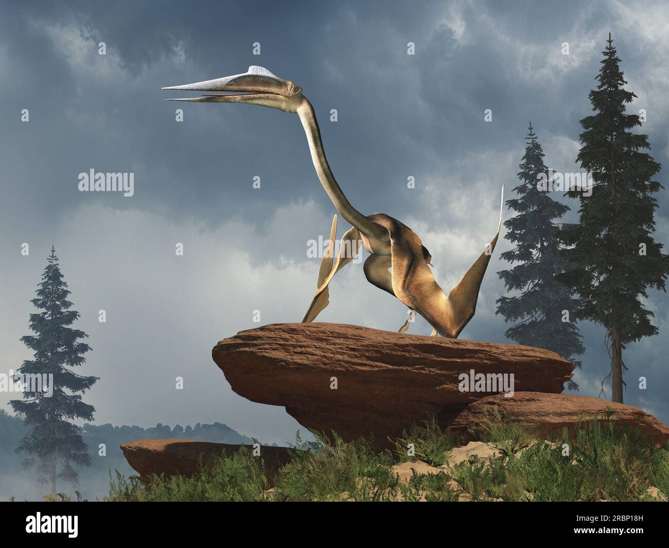Quetzalcoatlus était le plus grand ptérosaure, un type de reptile ...