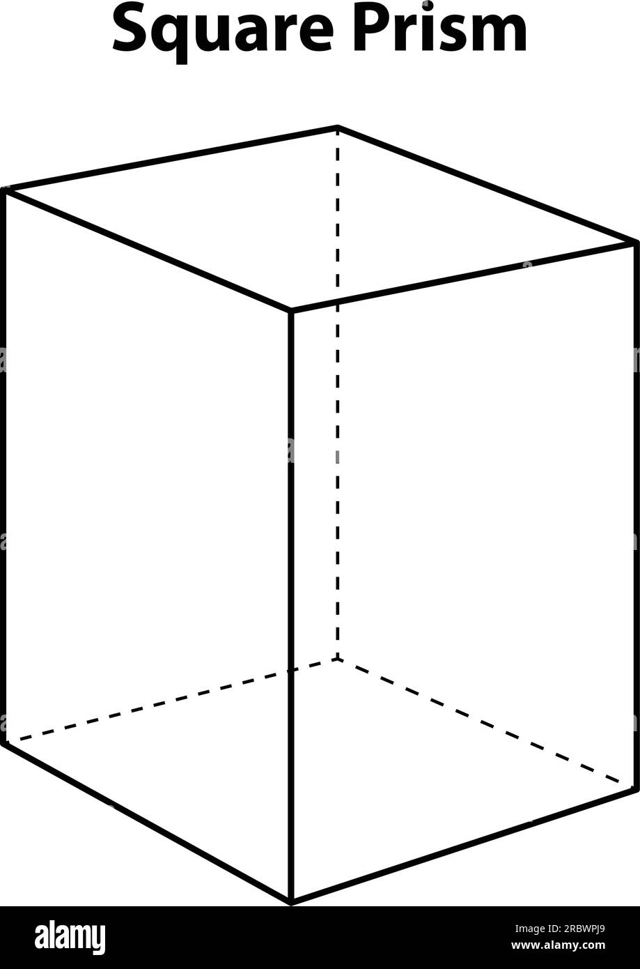 Formes géométriques - prisme carré - prisme carré. Illustration ...