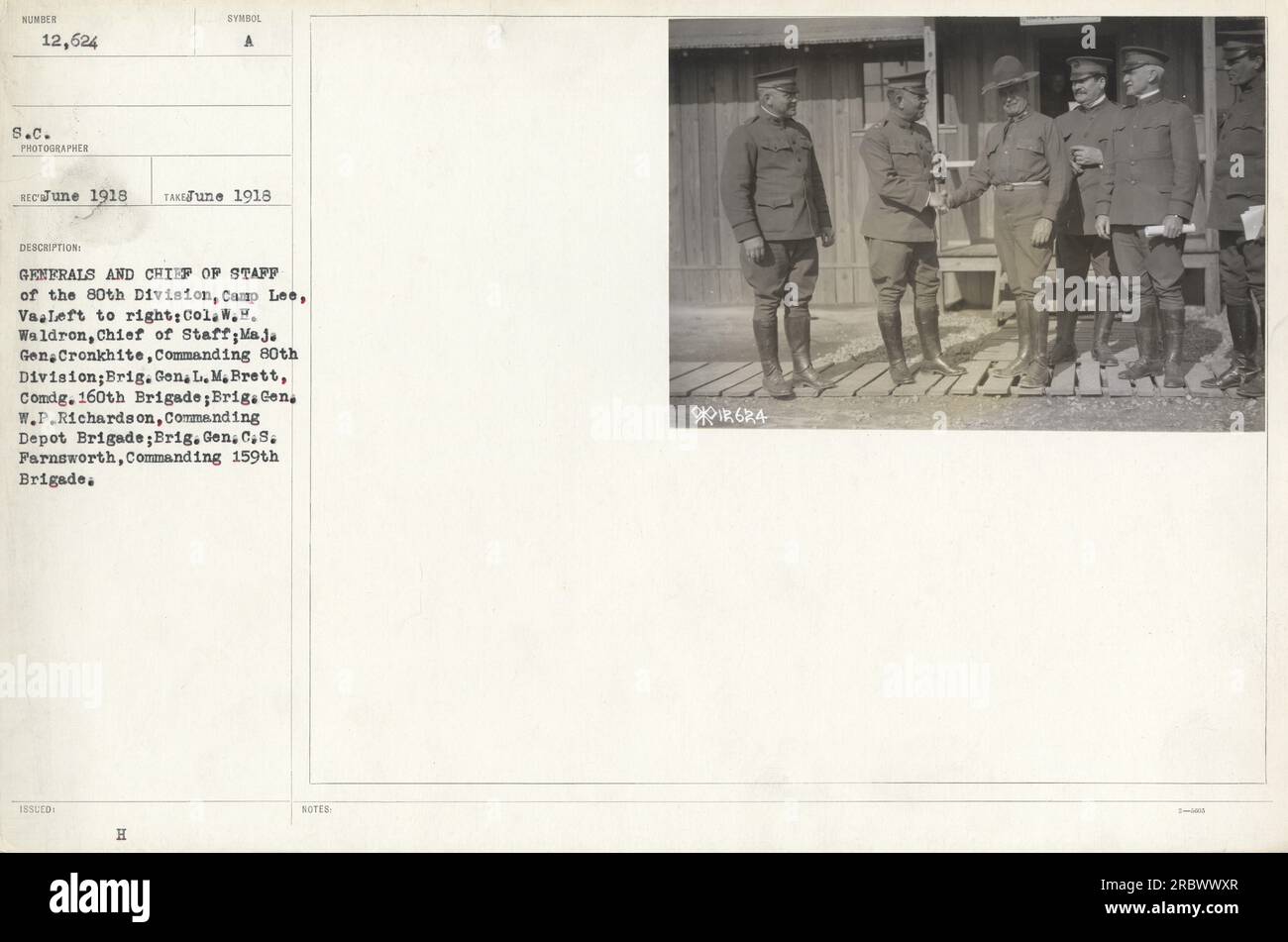 Maj gen cronkhite commandant Banque de photographies et d’images à ...