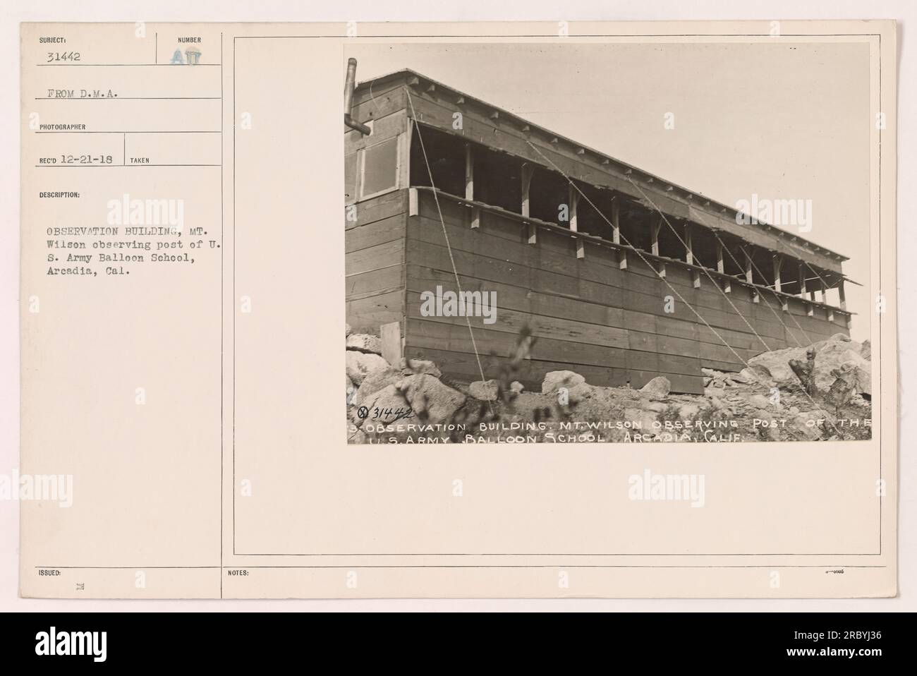 Bâtiment d'observation au poste d'observation du mont Wilson de l'US ...