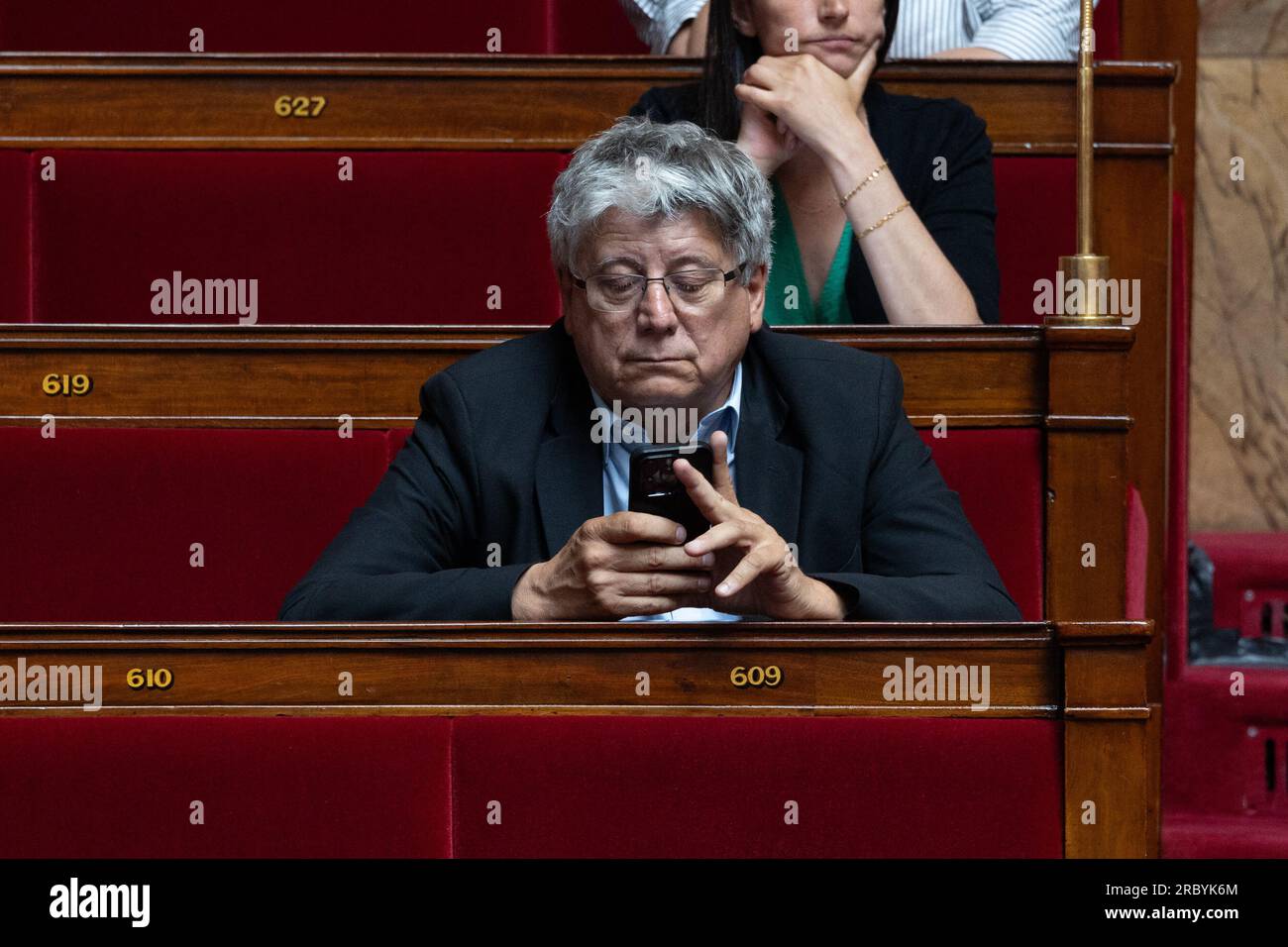Français la France Insoumise (LFI) député Eric Coquerel lors d'une ...