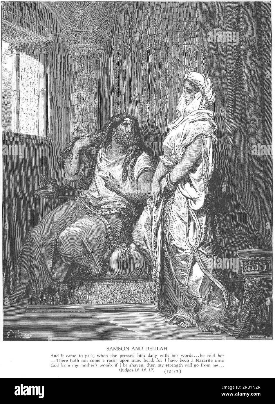 Samson and delilah painting Banque d'images détourées - Alamy