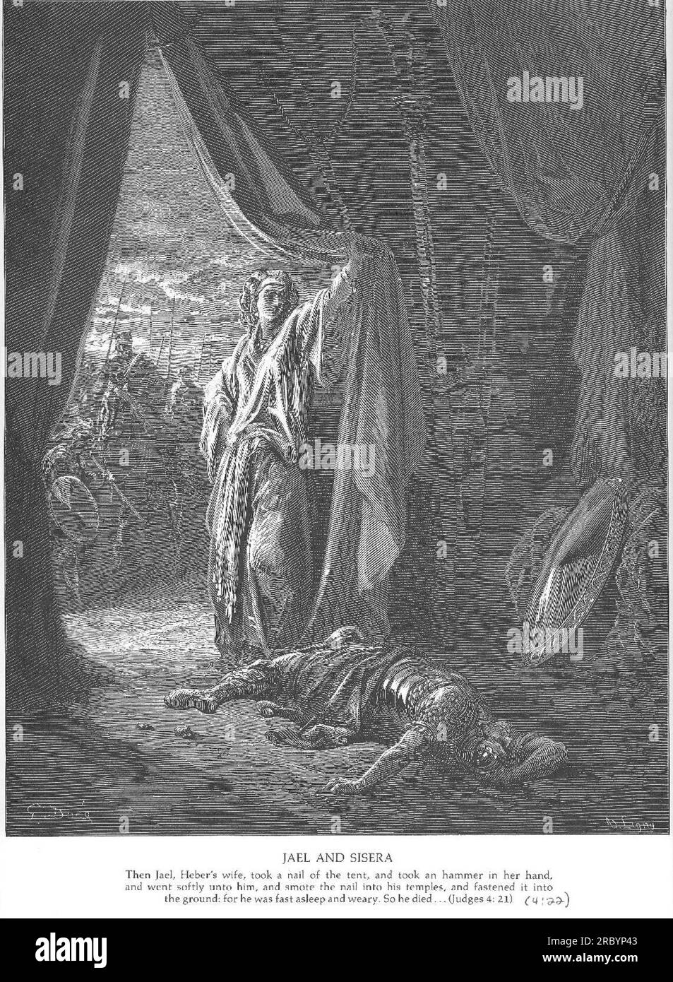 Jael and sisera Banque d'images noir et blanc - Alamy