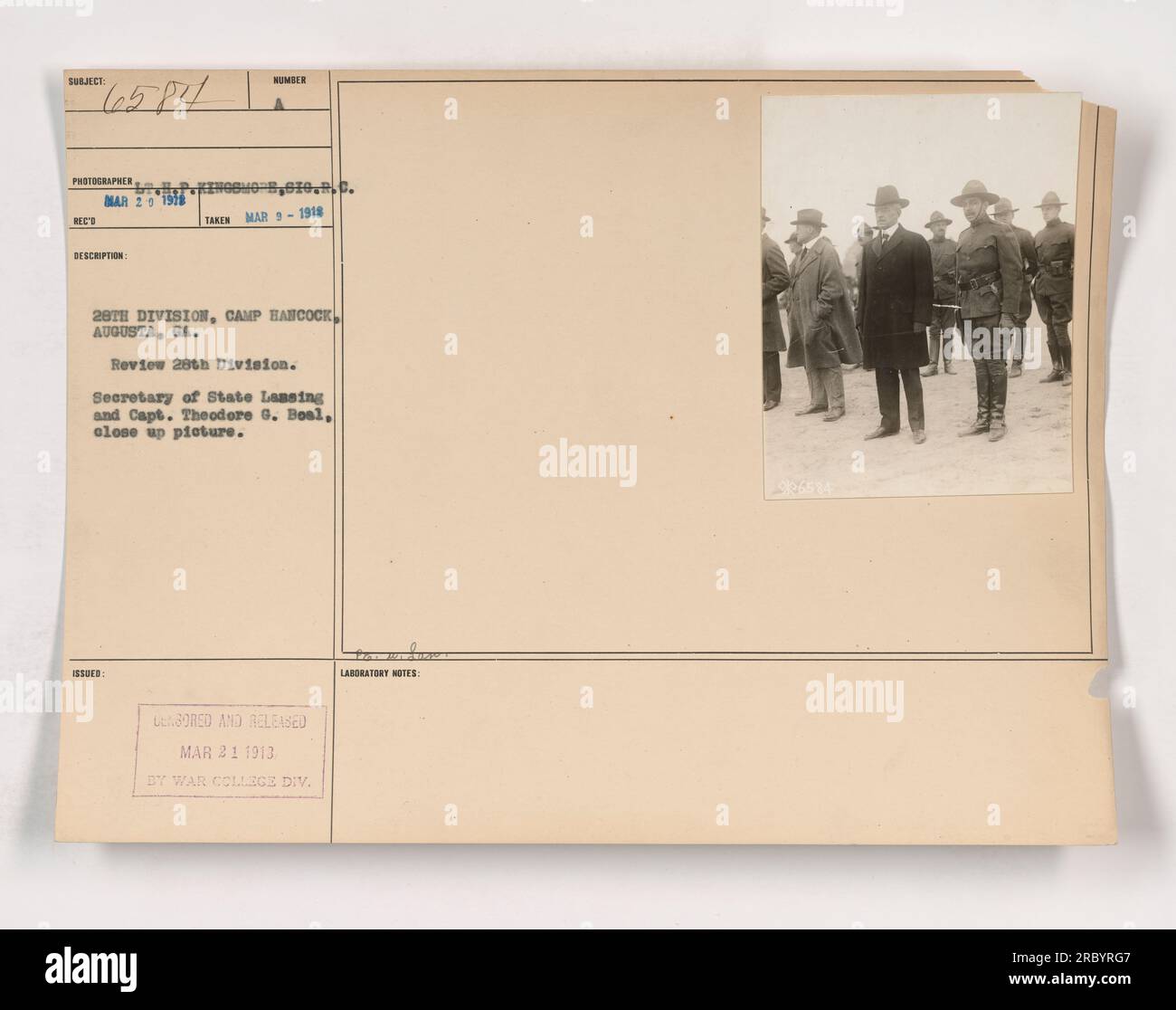 9 mars 1918 Banque de photographies et d’images à haute résolution - Alamy