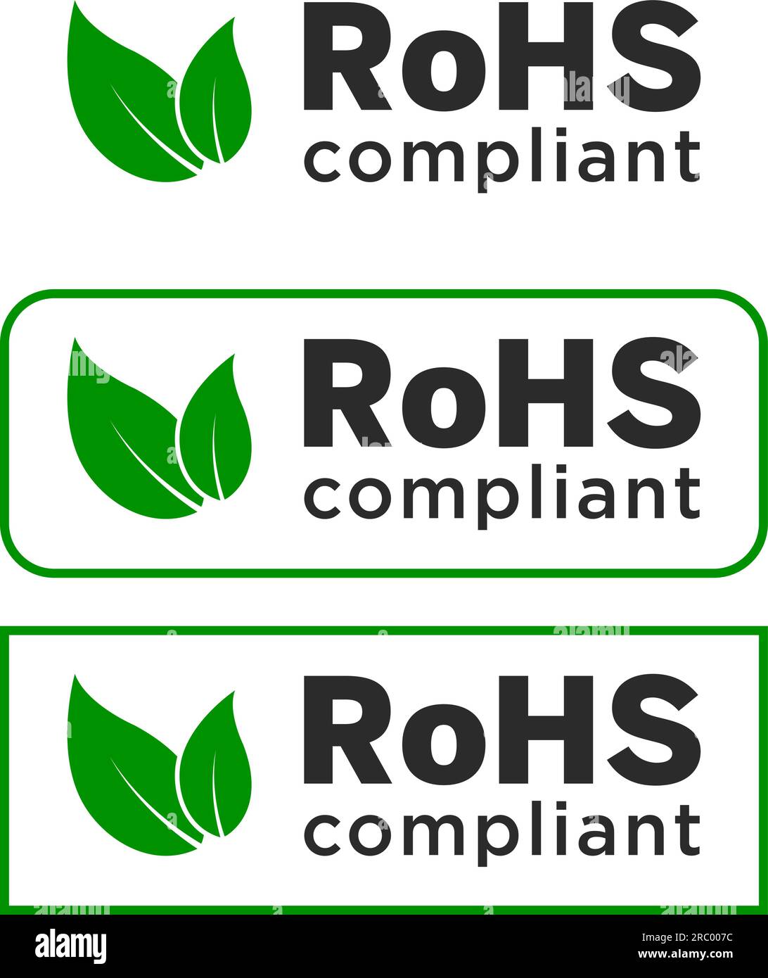 Logo conforme RoHS avec icône ou logo de feuilles écologiques Vector ...