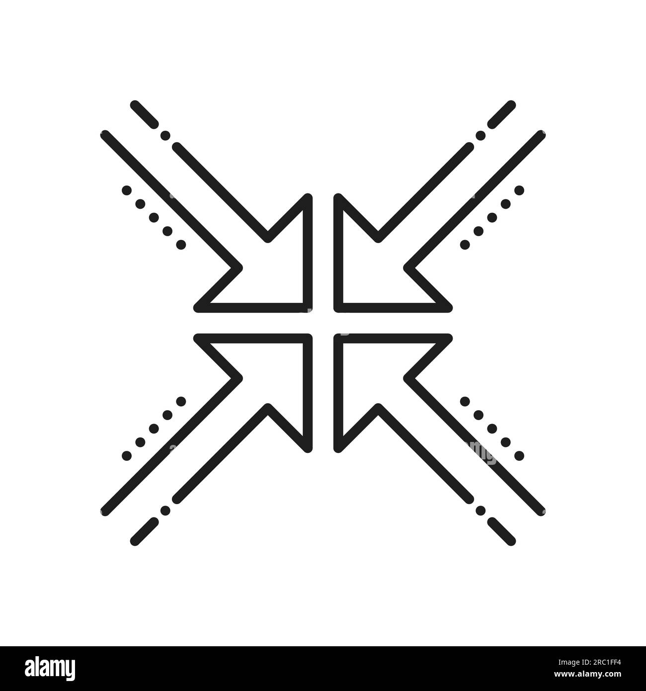 Les flèches réduisent développer le symbole, redimensionner et mettre à ...