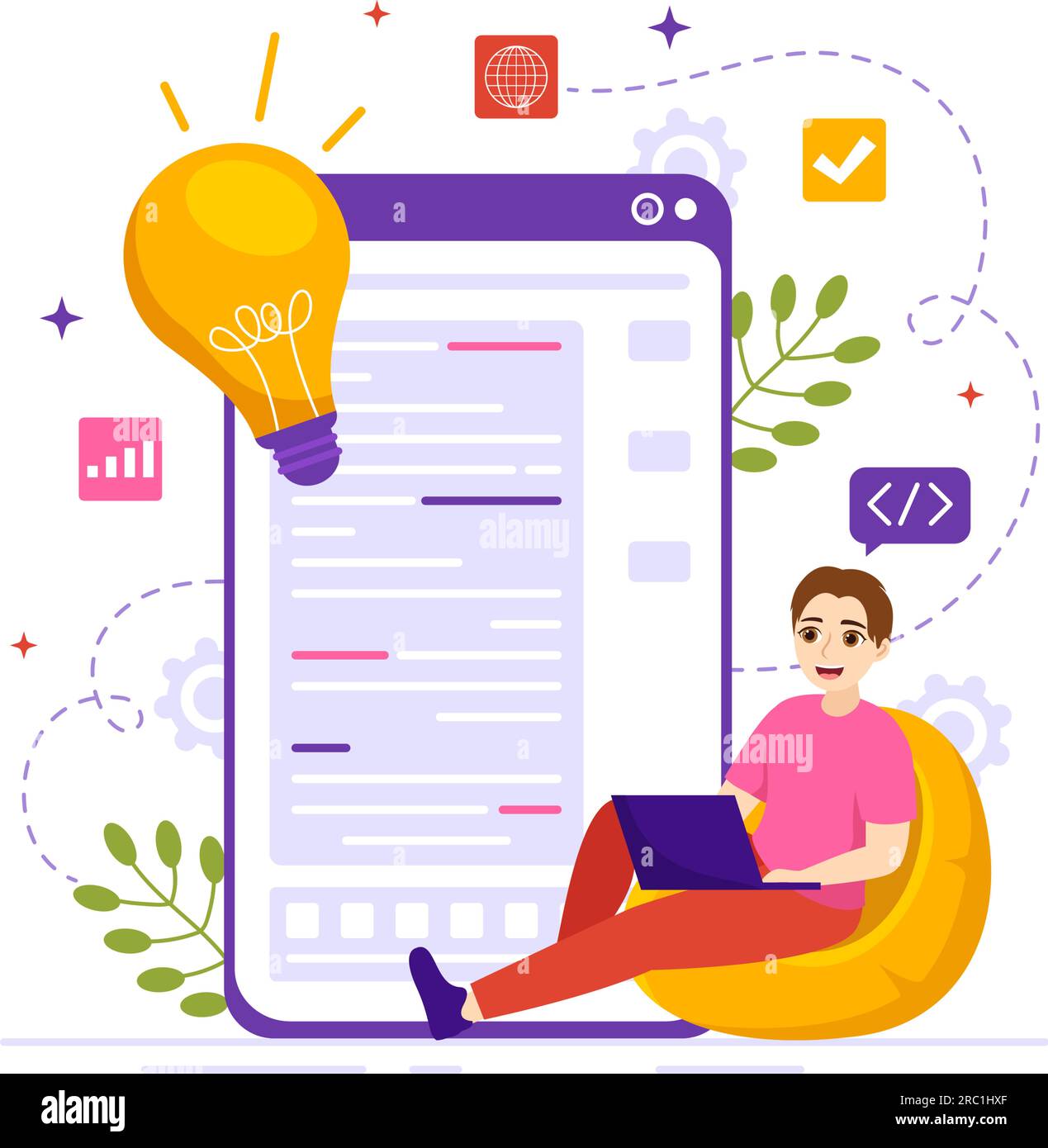 Programmation informatique Banque d'images vectorielles - Alamy