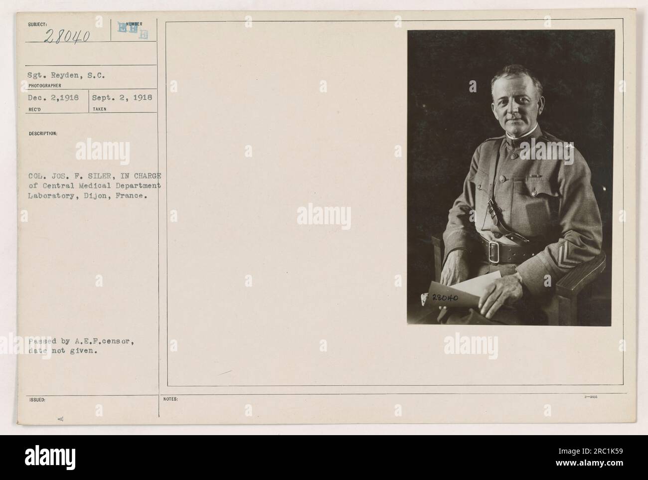 Central identification laboratory Banque de photographies et d’images à ...