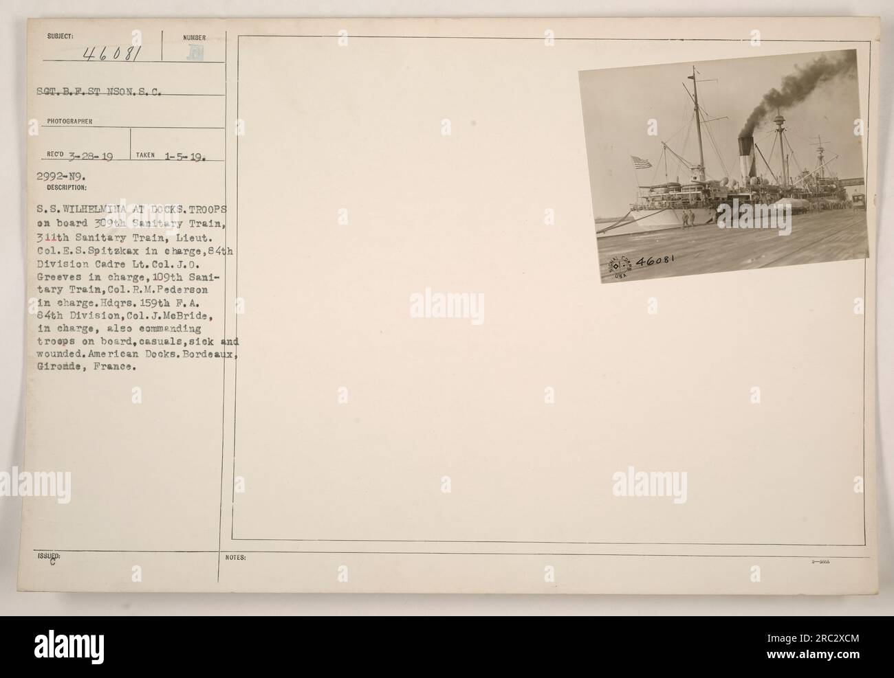 Cadre de la 84e division Banque de photographies et d’images à haute ...