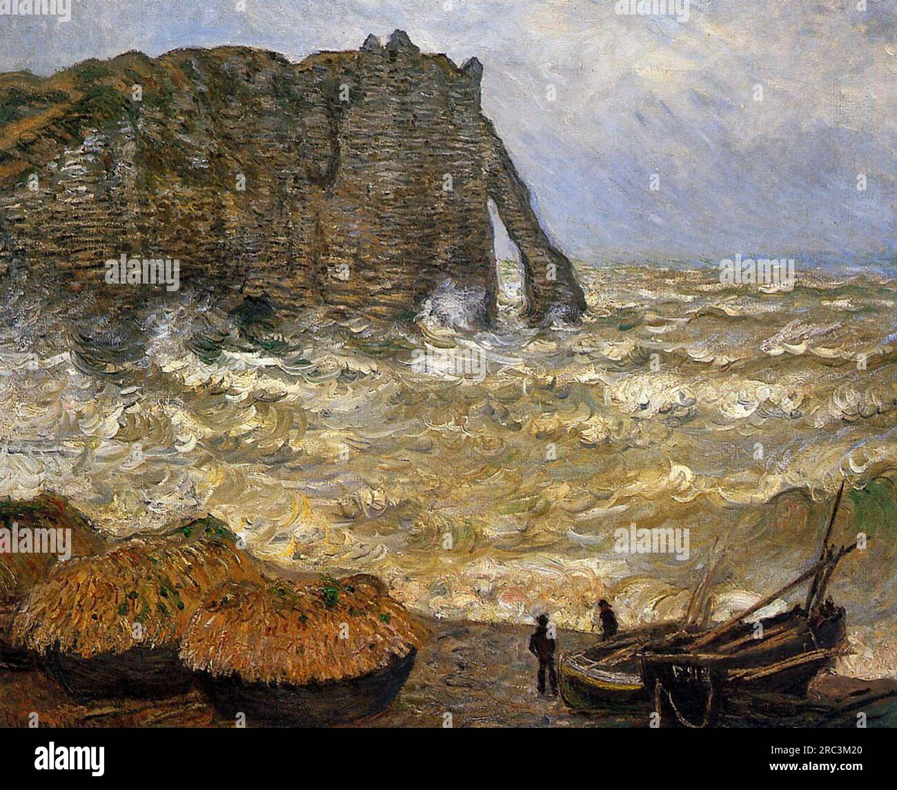Mer agitée etretat monet Banque de photographies et d’images à haute ...