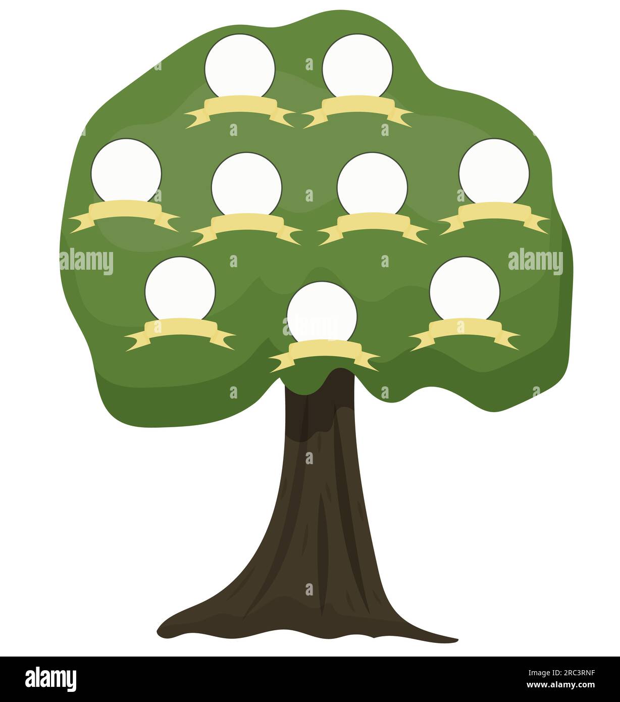 Illustration de l'arbre généalogique, modèle avec des portraits de ...