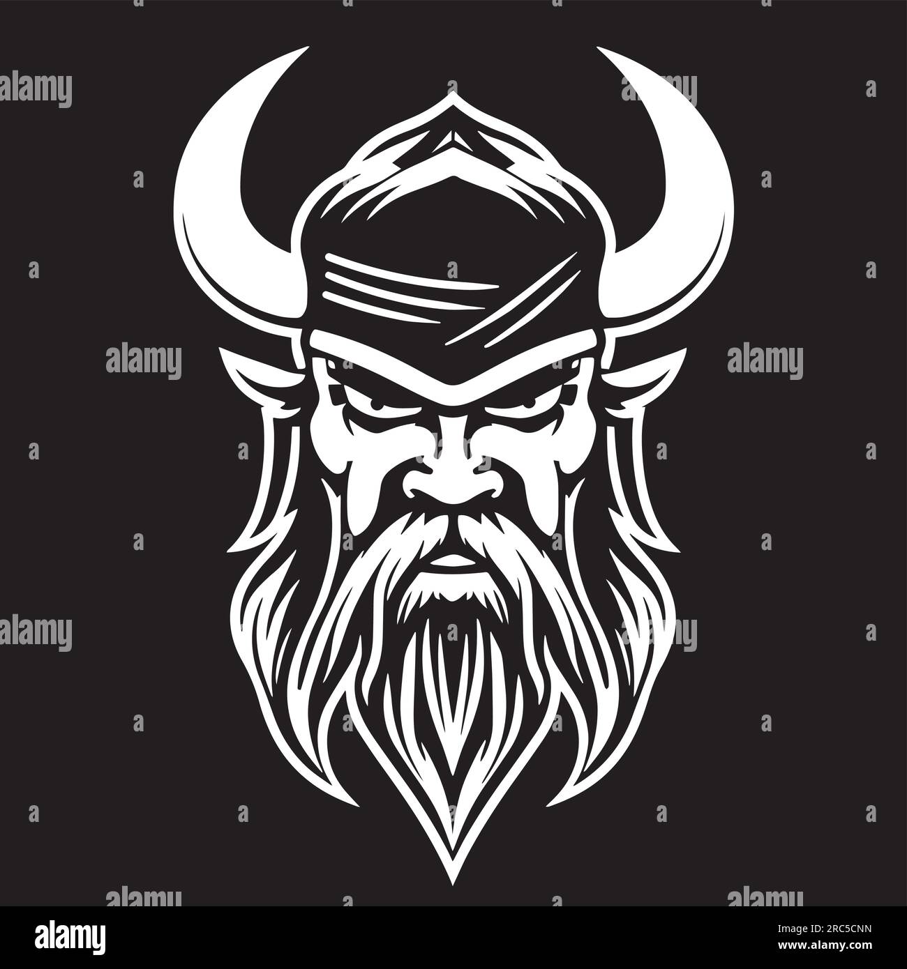 Visage de viking Banque d'images noir et blanc - Alamy