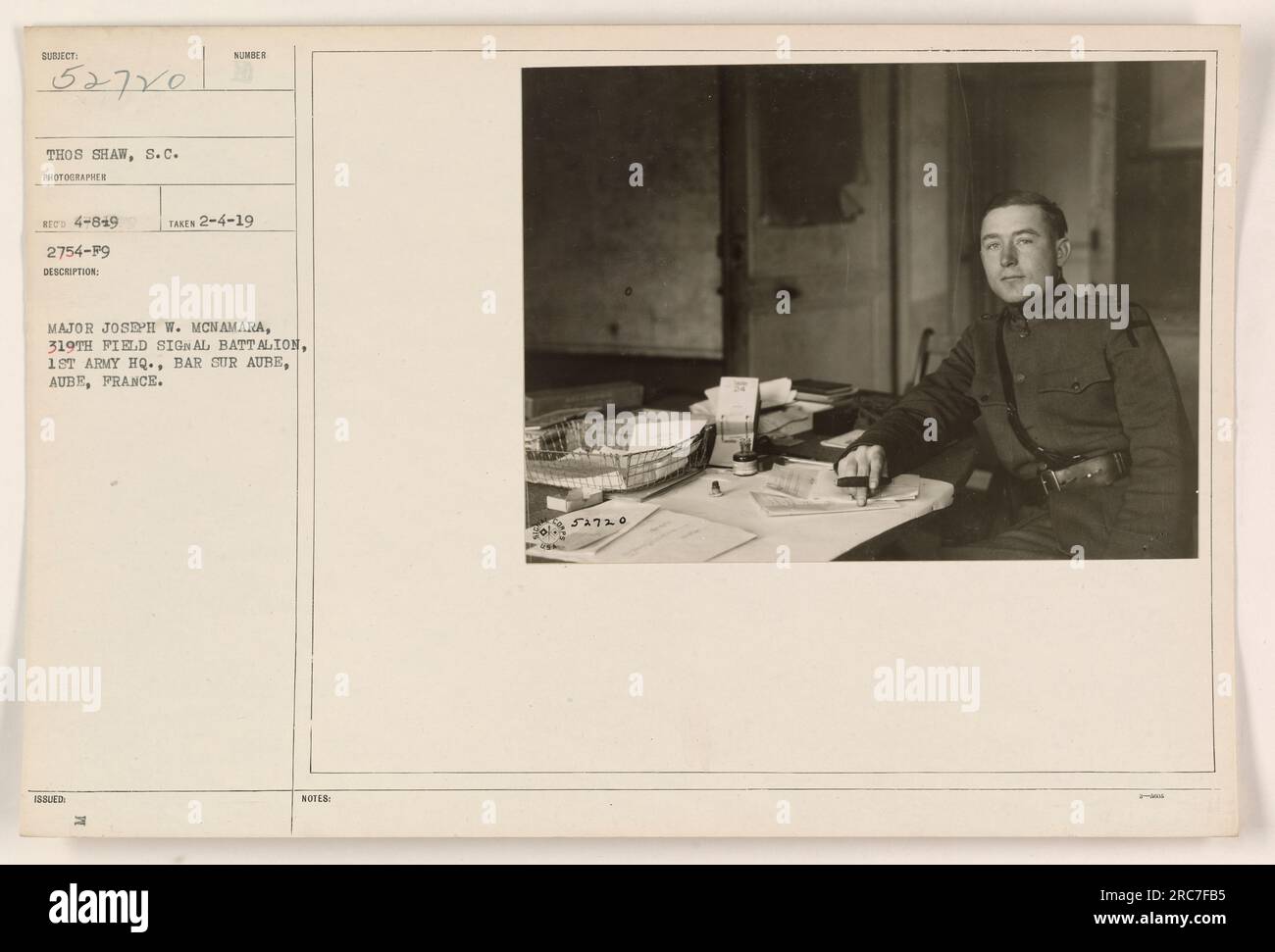 Major joseph w mcnamara Banque de photographies et d’images à haute ...