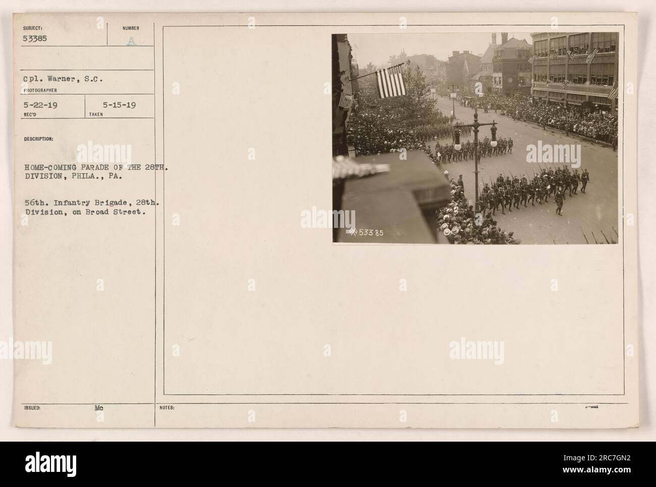 Uniformes 28ème division d'infanterie Banque de photographies et d ...