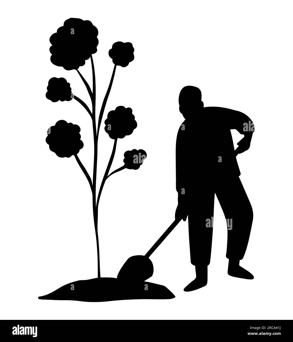 Agriculture de croissance Banque d'images noir et blanc - Alamy