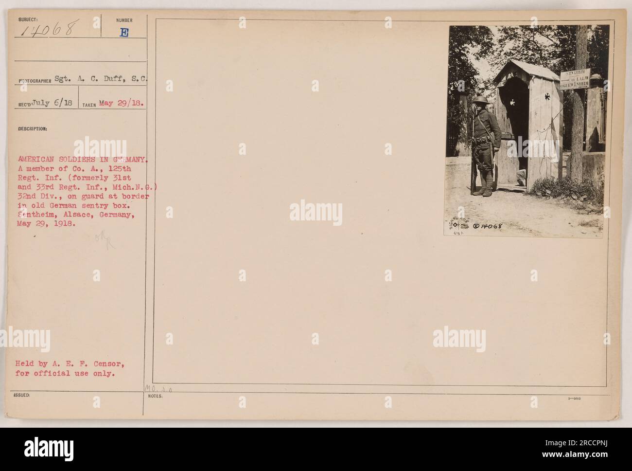 World war in alsace soldier Banque de photographies et d’images à haute résolution - Alamy