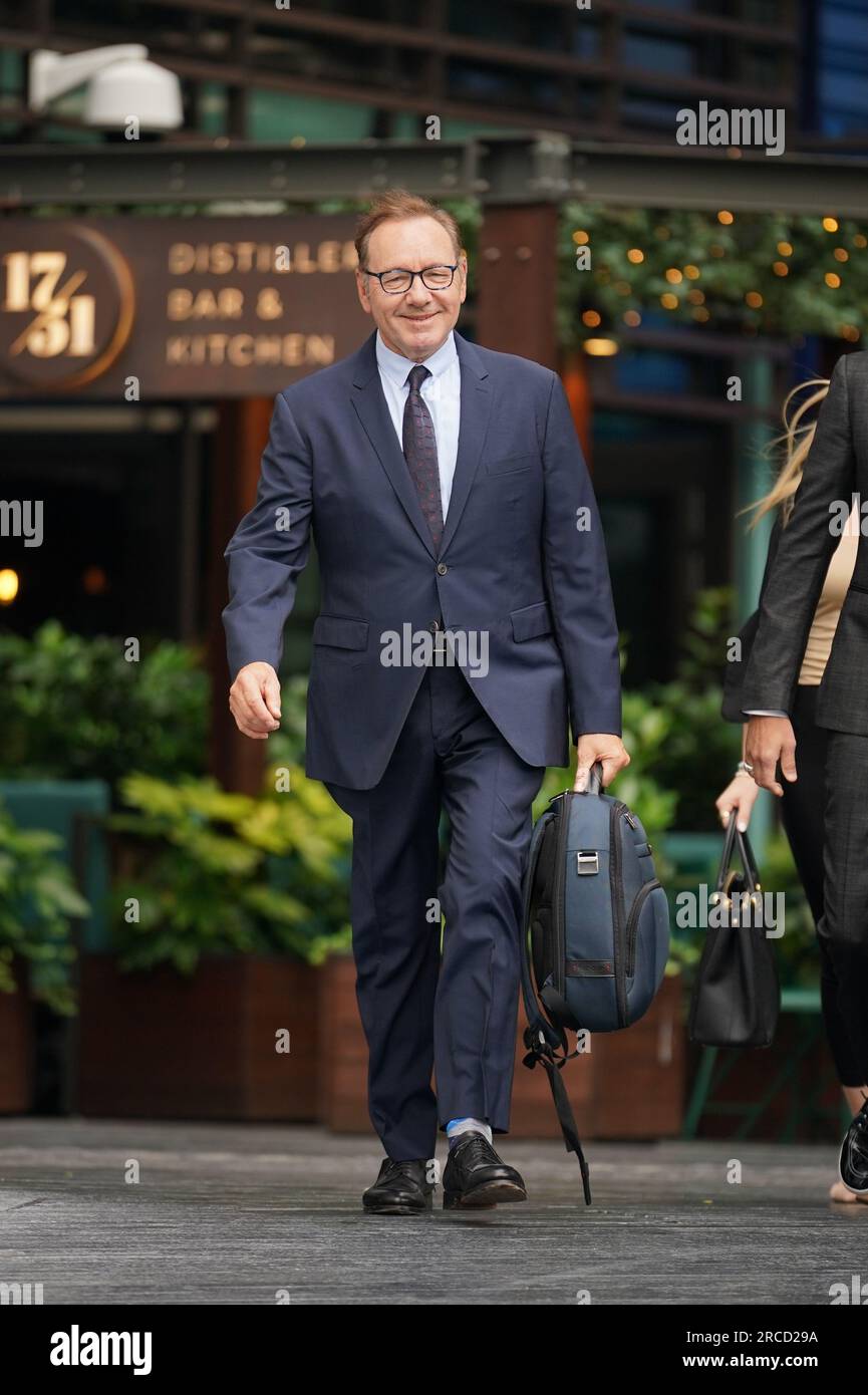 L'acteur Kevin Spacey arrive à Southwark Crown court, Londres, où il ...