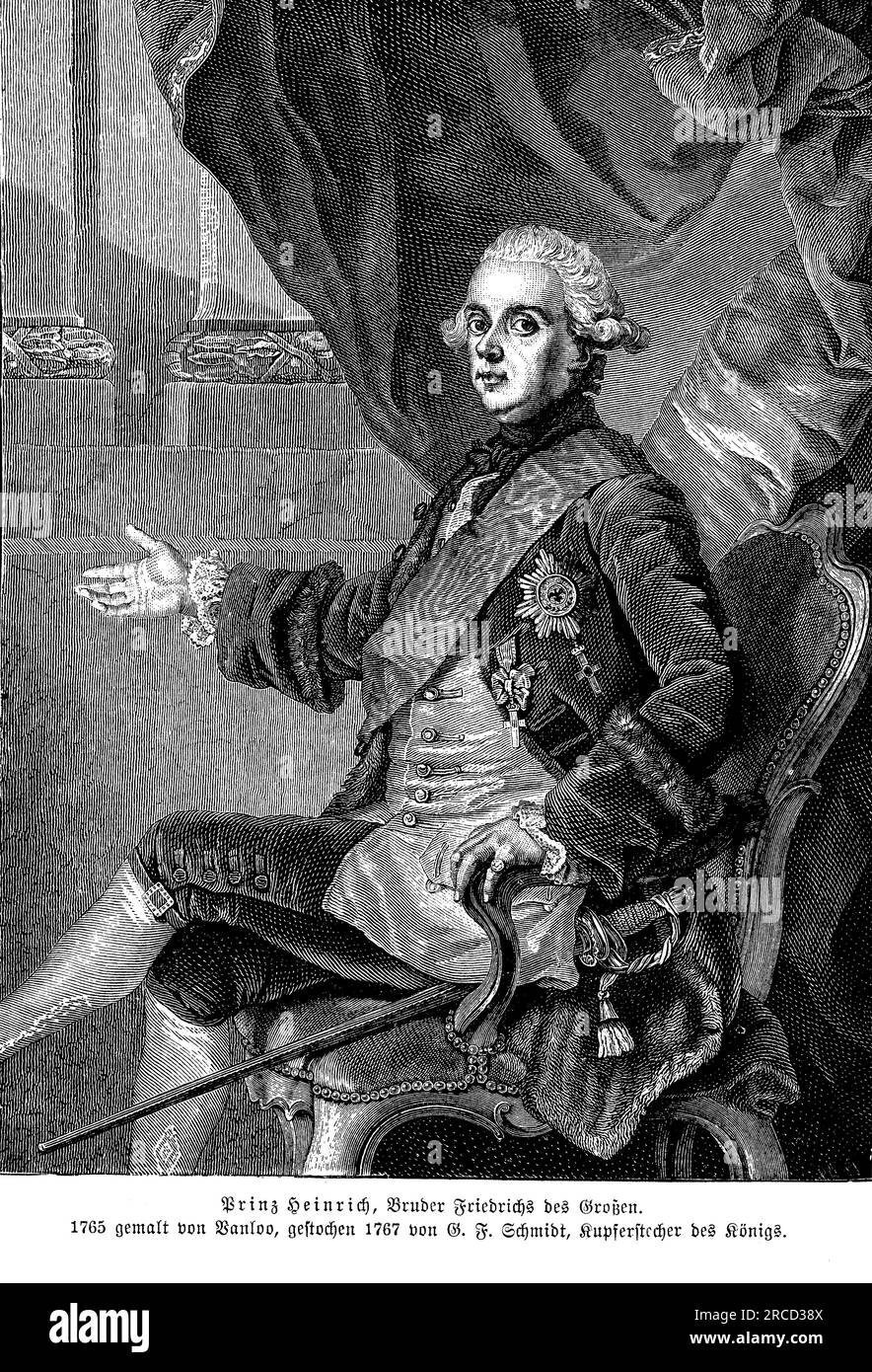 Portrait de Prinz Heinrich, ou prince Henri, était le frère cadet de ...