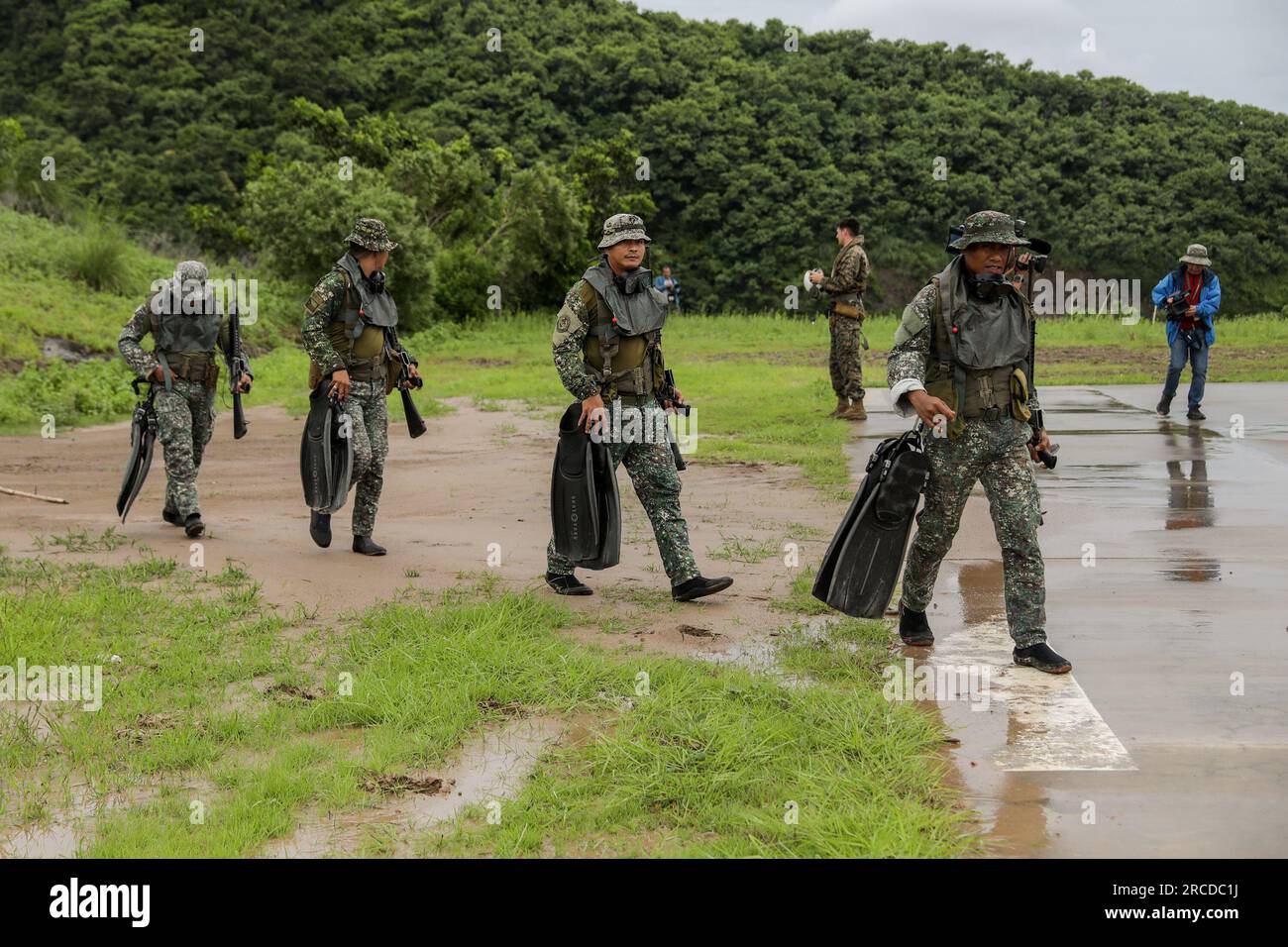 14 juillet 2023, Ternate, Cavite, Philippines : les marines philippins ...