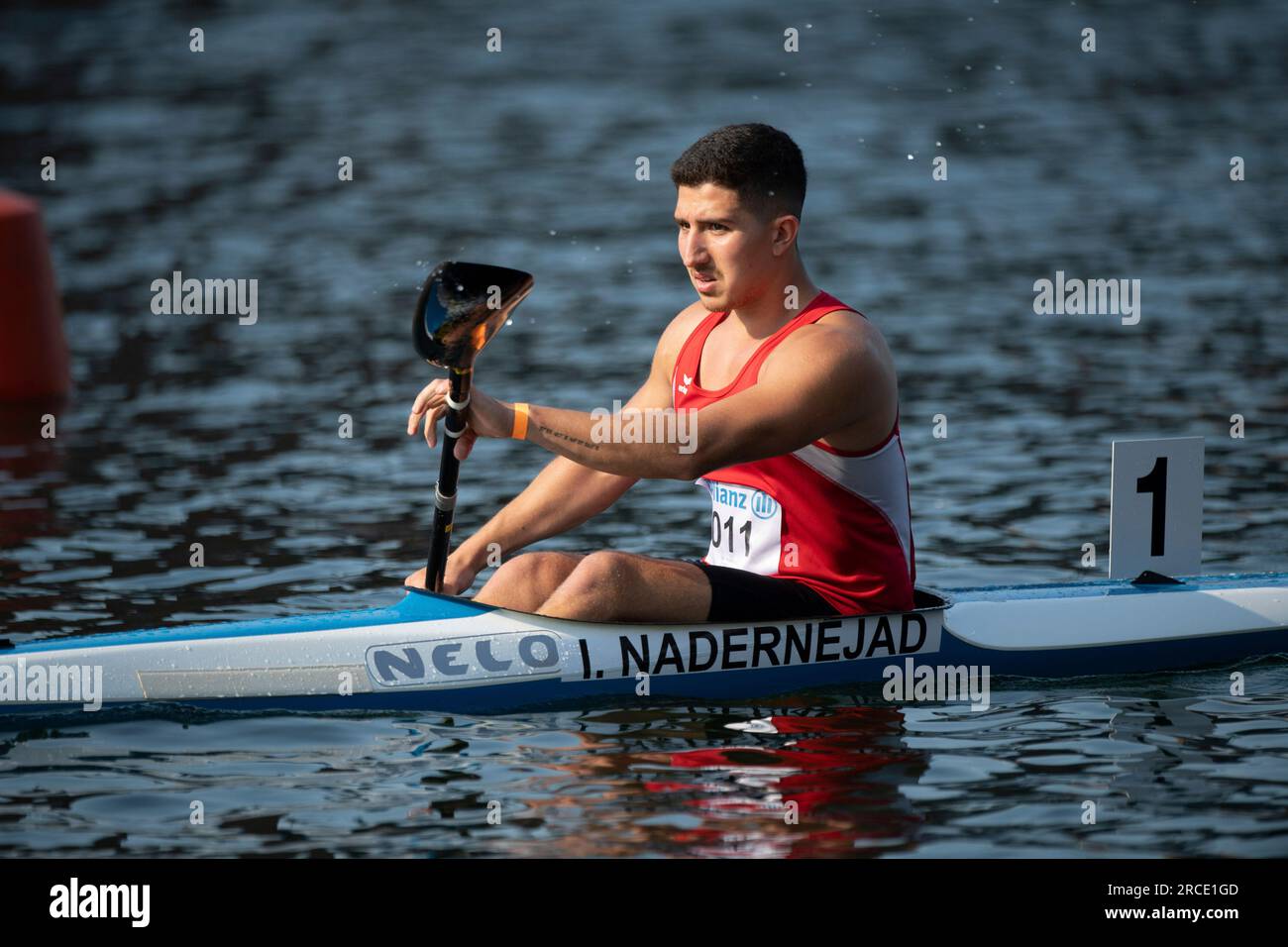 Ilja NADERNEJAD (KRGB Bremen) action finale canoë K1 hommes canoë ...