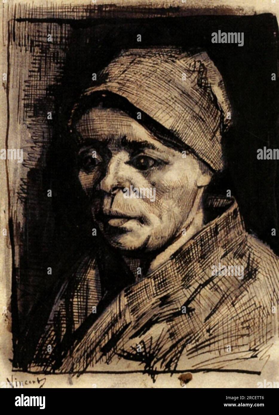 Hollandais vincent van gogh portrait d'une vieille femme Banque de ...