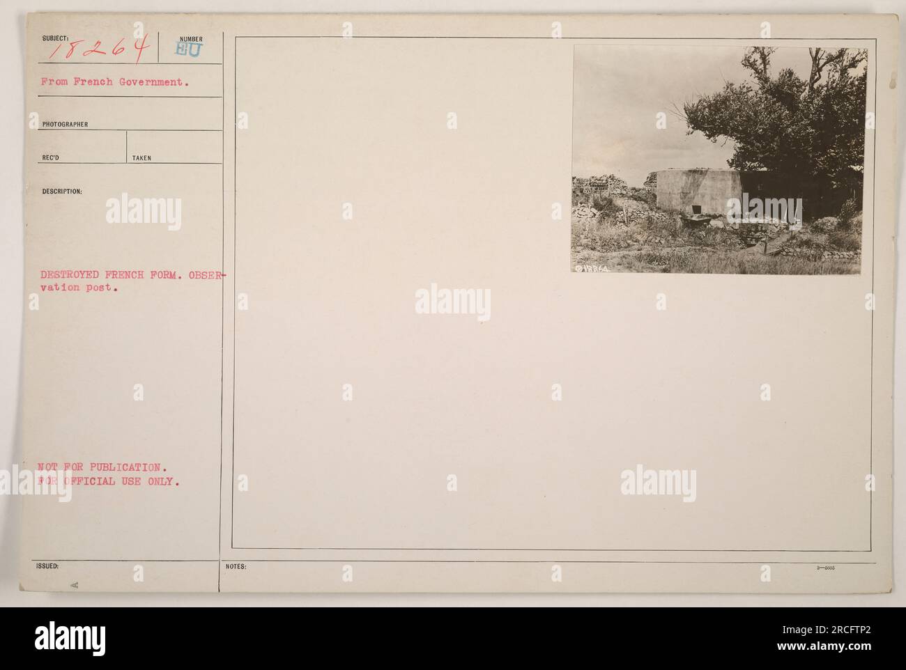 Poste d'observation en temps de guerre Banque de photographies et d ...