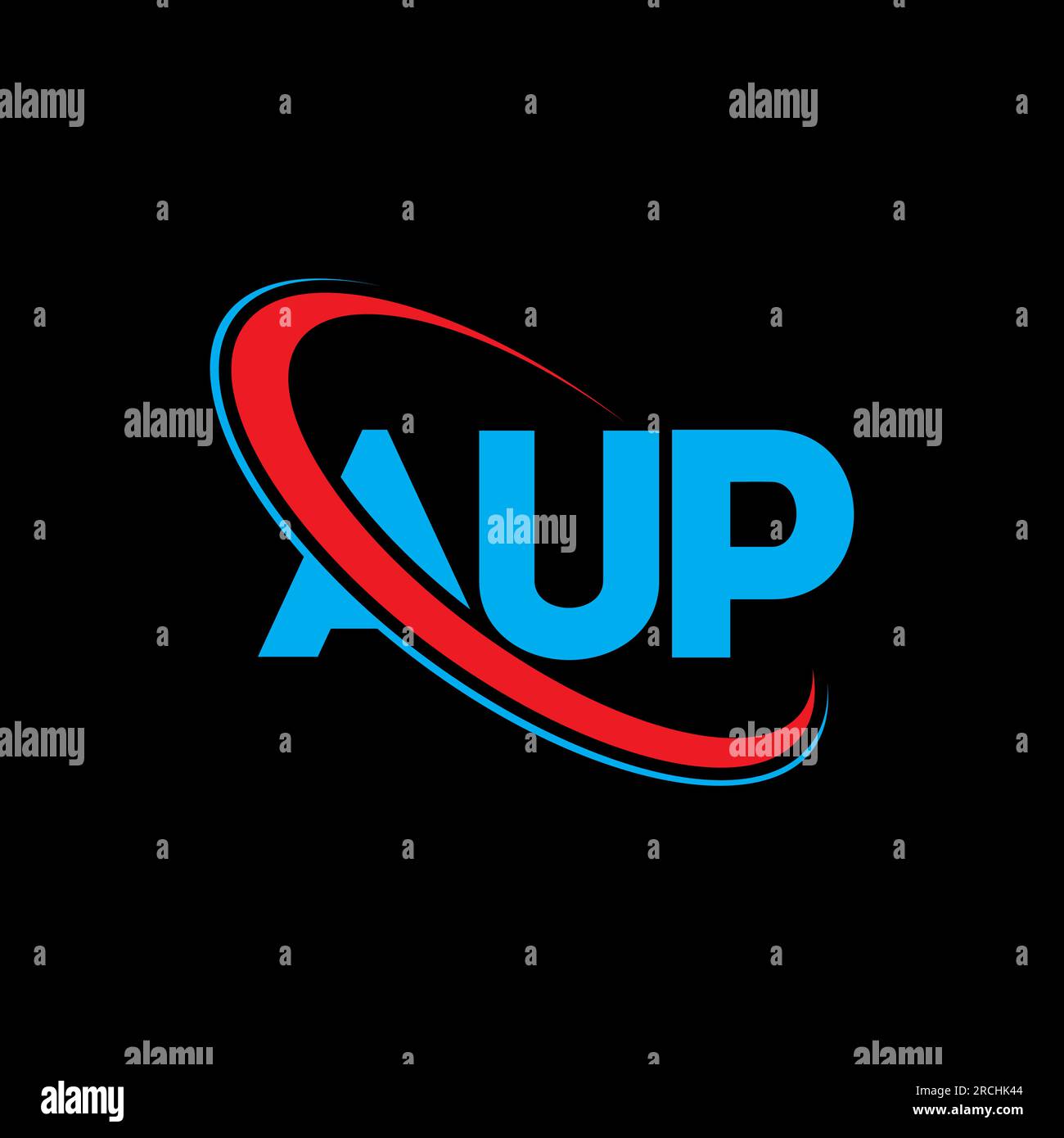 Logo AUP. Lettre AUP. Logo de lettre AUP. Initiales AUP logo lié avec ...