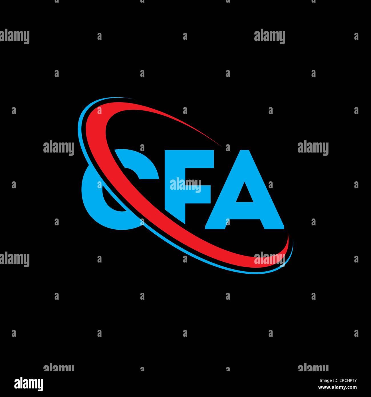Logo CFA. Lettre CFA. Logo de lettre CFA. Initiales CFA logo lié avec ...