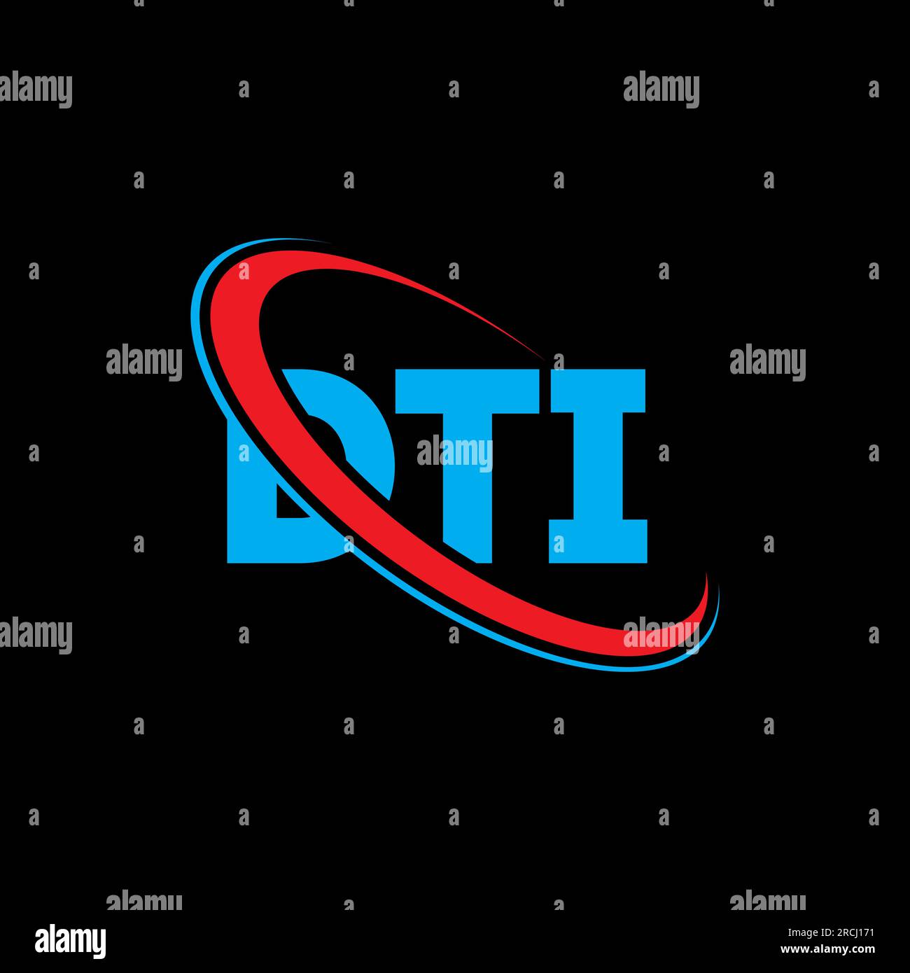 Logo DTI. Lettre DTI. Conception de logo de lettre DTI. Initiales DTI ...