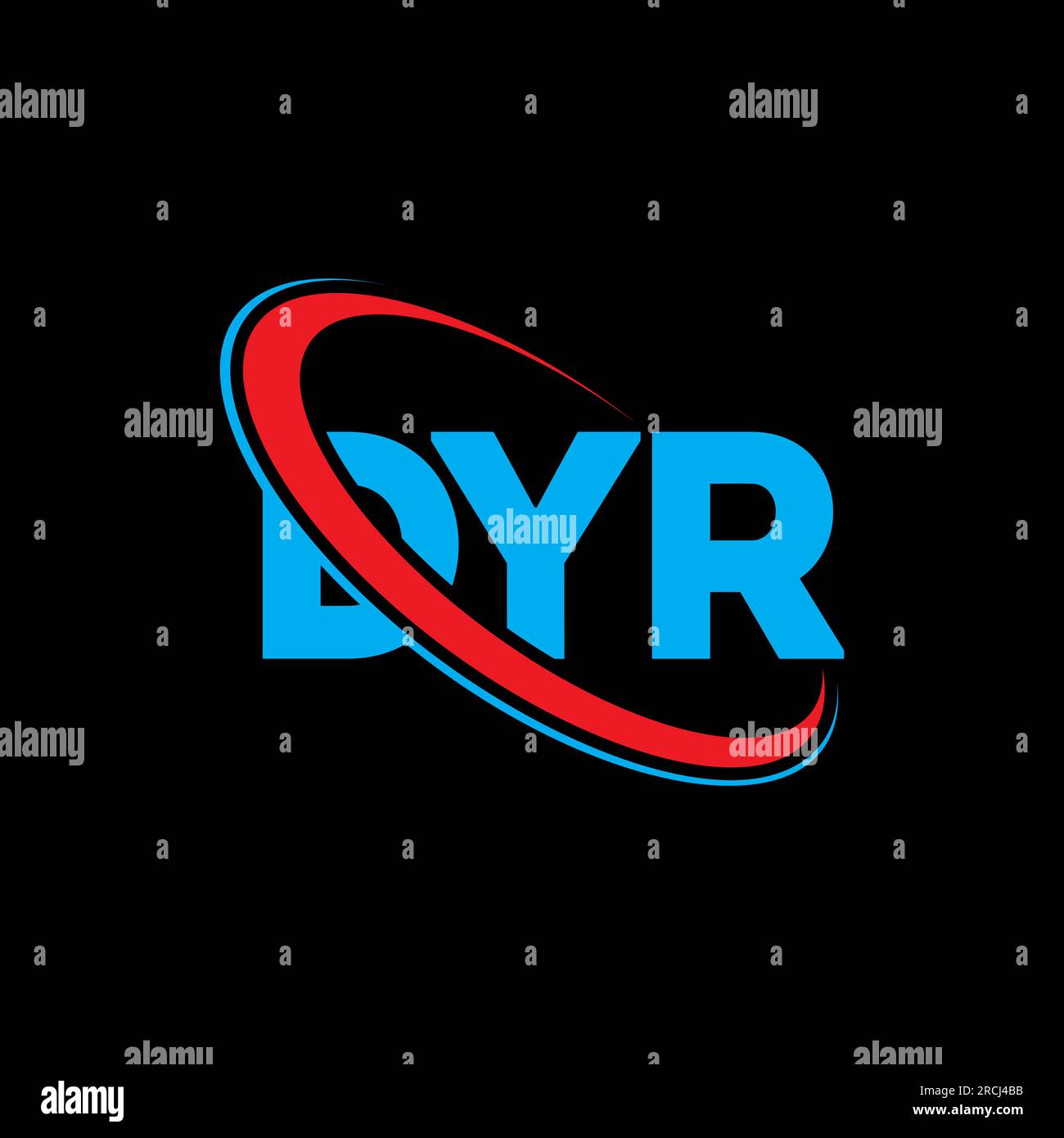 Logo DYR. Lettre DYR. Logo de la lettre DYR. Initiales logo DYR liées à ...