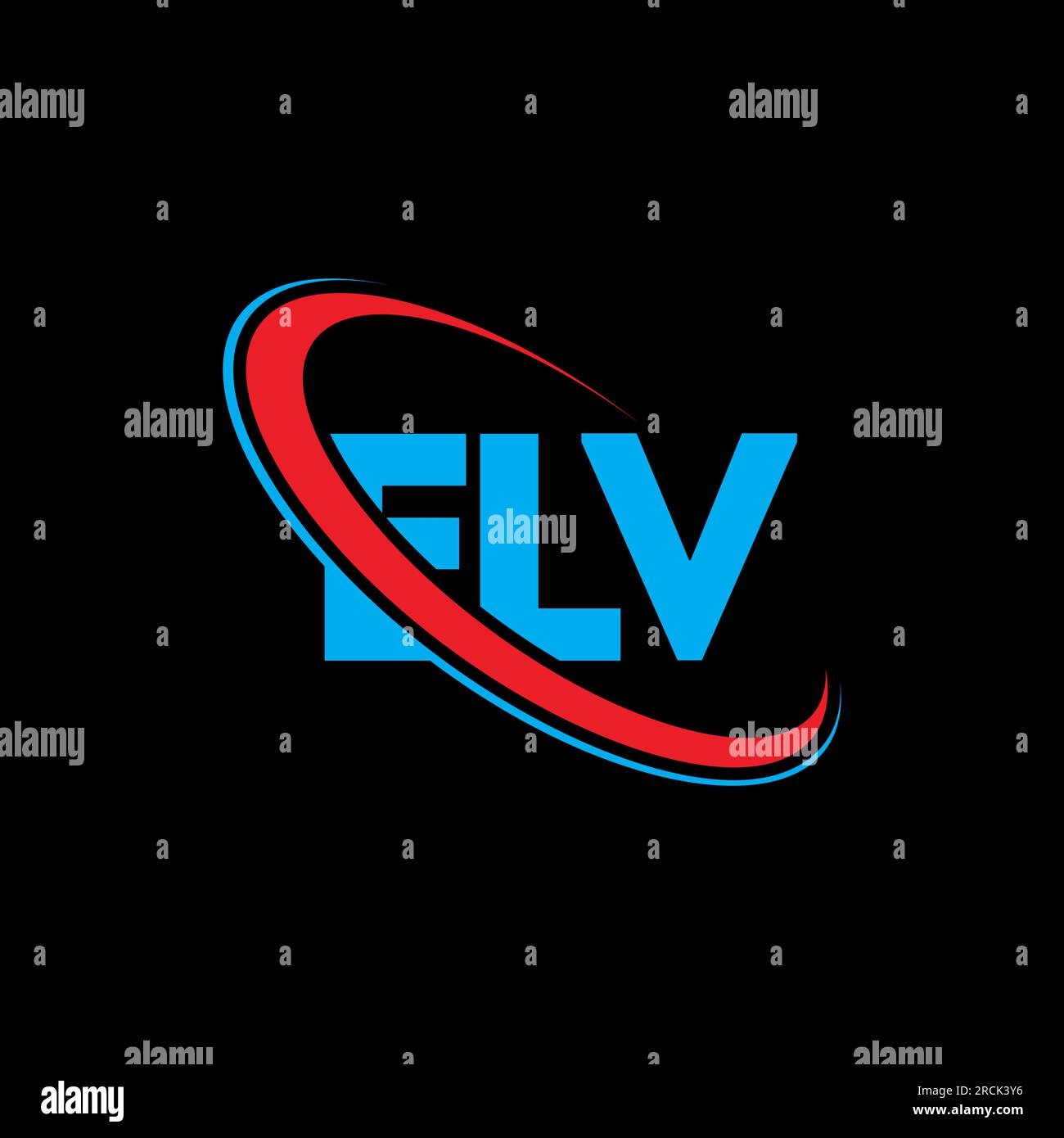 Logo ELV. Lettre ELV. Logo lettre ELV. Initiales ELV logo lié avec cercle et logo monogramme ...