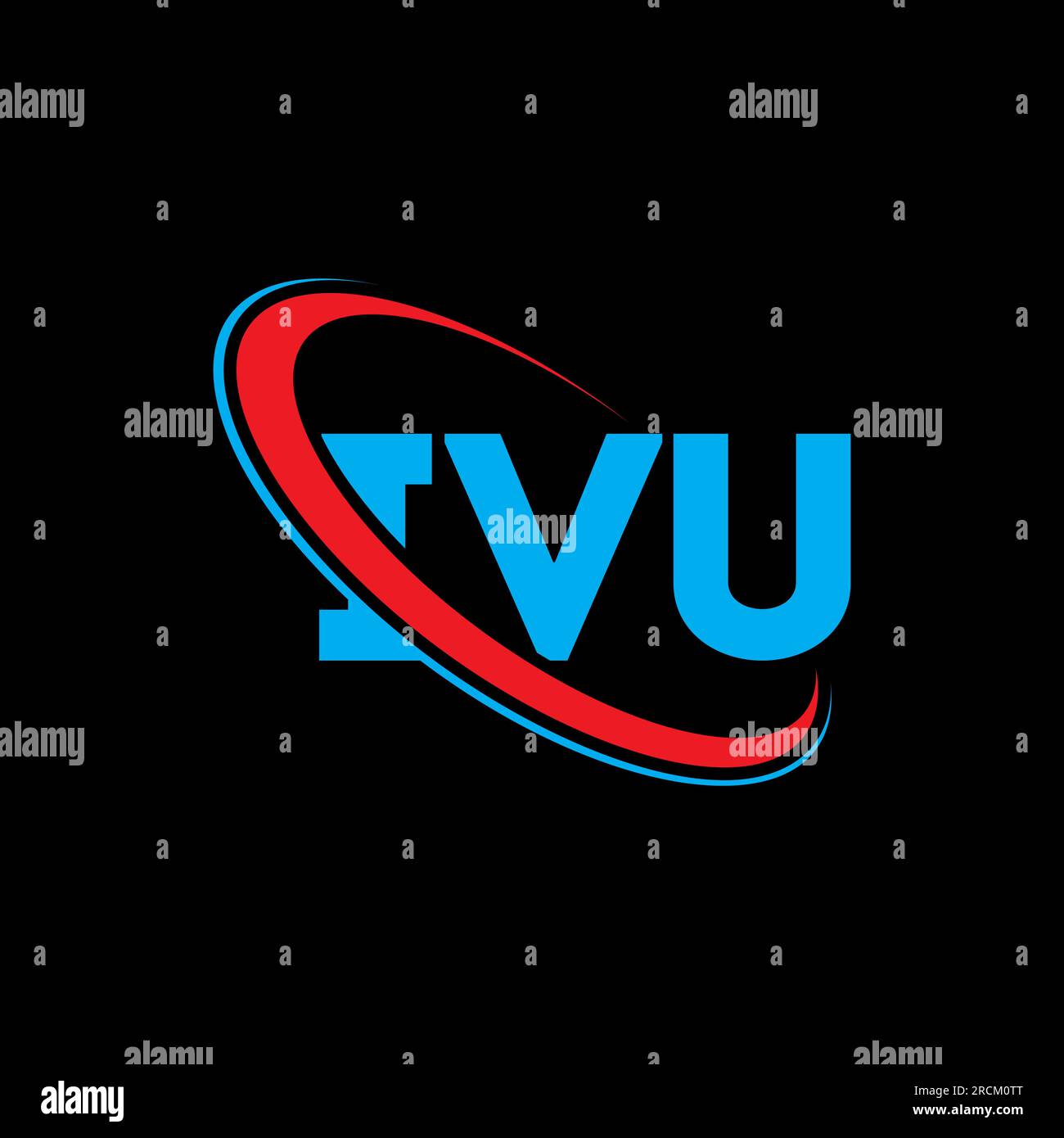 Logo IVU. Lettre IVU. Logo de la lettre IVU. Initiales logo IVU lié à ...