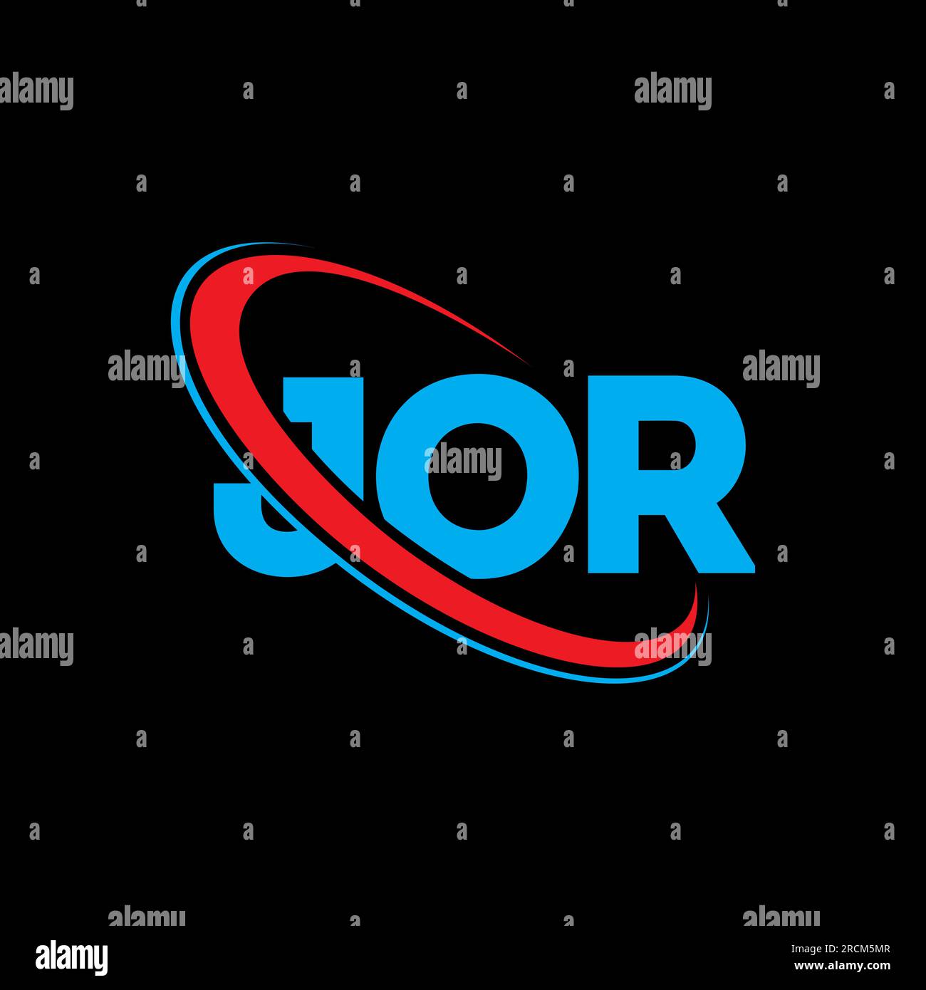 Logo JOR. Lettre JOR. Logo de la lettre JOR. Initiales JOR logo lié ...