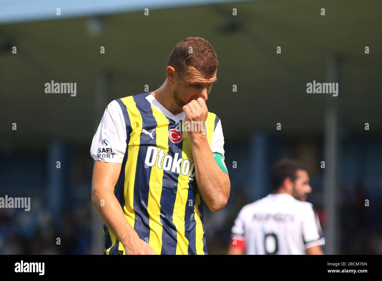 Edin Dzeko (9) de Fenerbahce en action lors du match de football de la ...