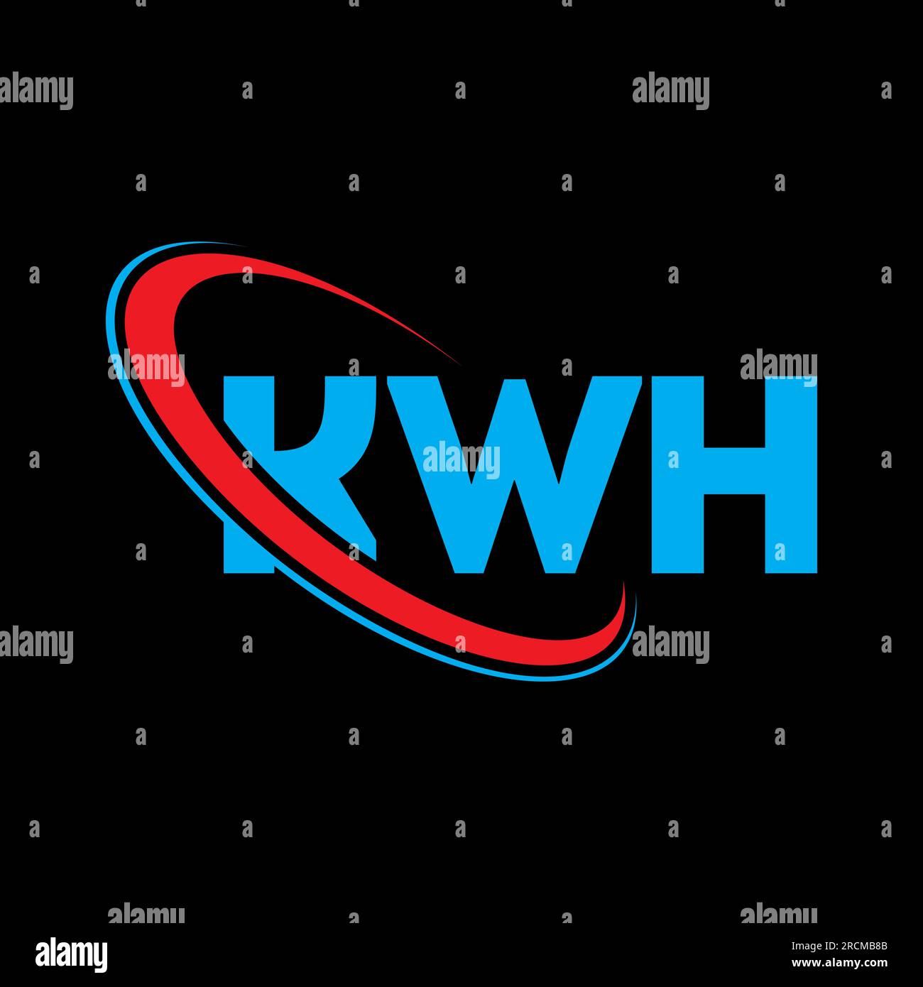 Logo KWH. Lettre KWH. Logo de lettre KWH. Initiales KWH logo lié à un ...