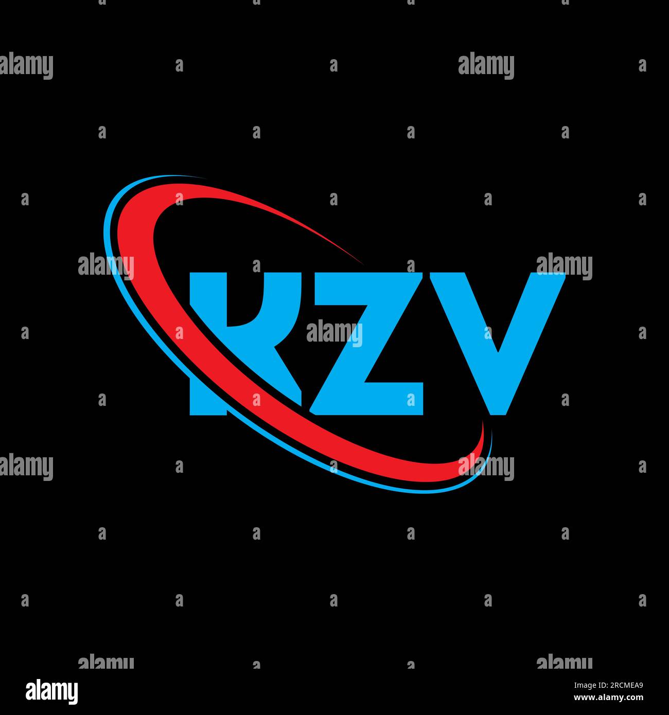 Logo KZV. Lettre KZV. Conception de logo de lettre KZV. Initiales KZV ...