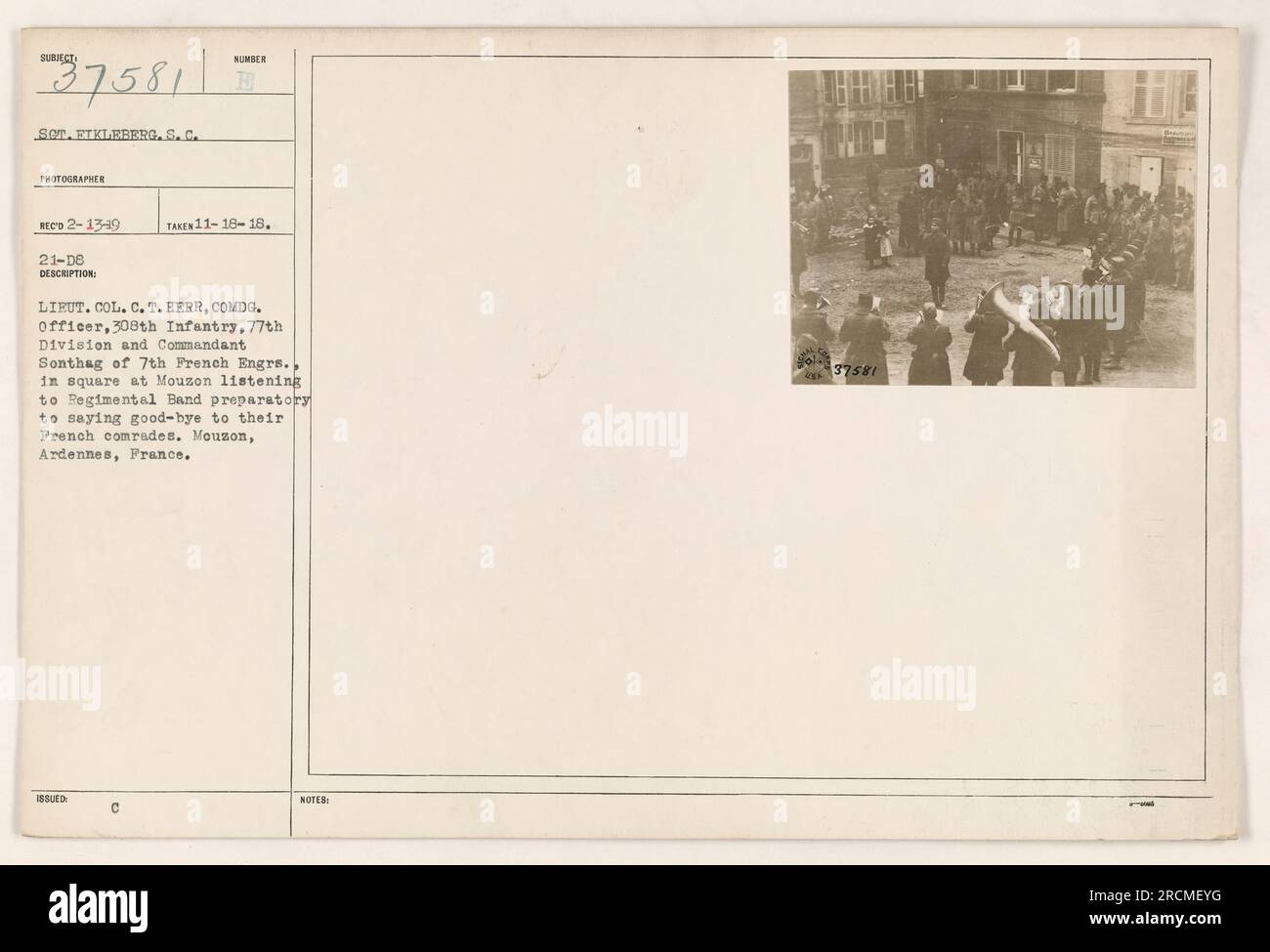 7e fanfare d'infanterie Banque de photographies et d’images à haute ...