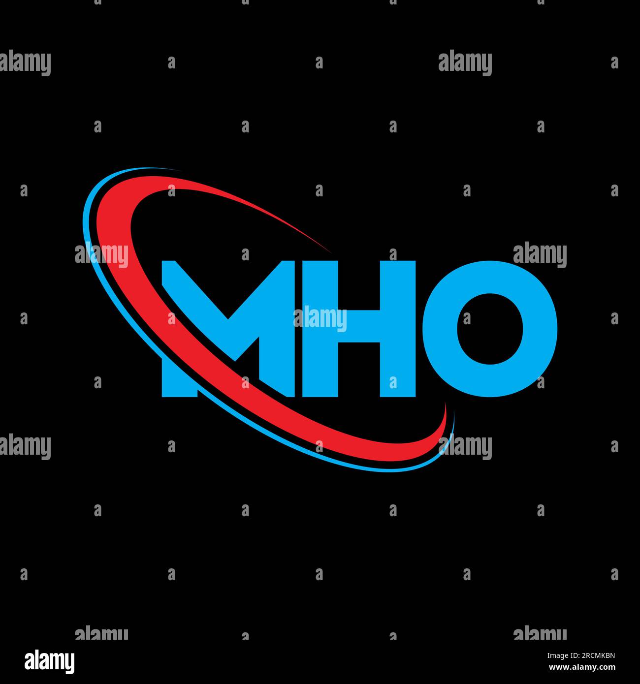 Logo MHO. Lettre MHO. Logo lettre MHO. Initiales logo MHO lié avec ...