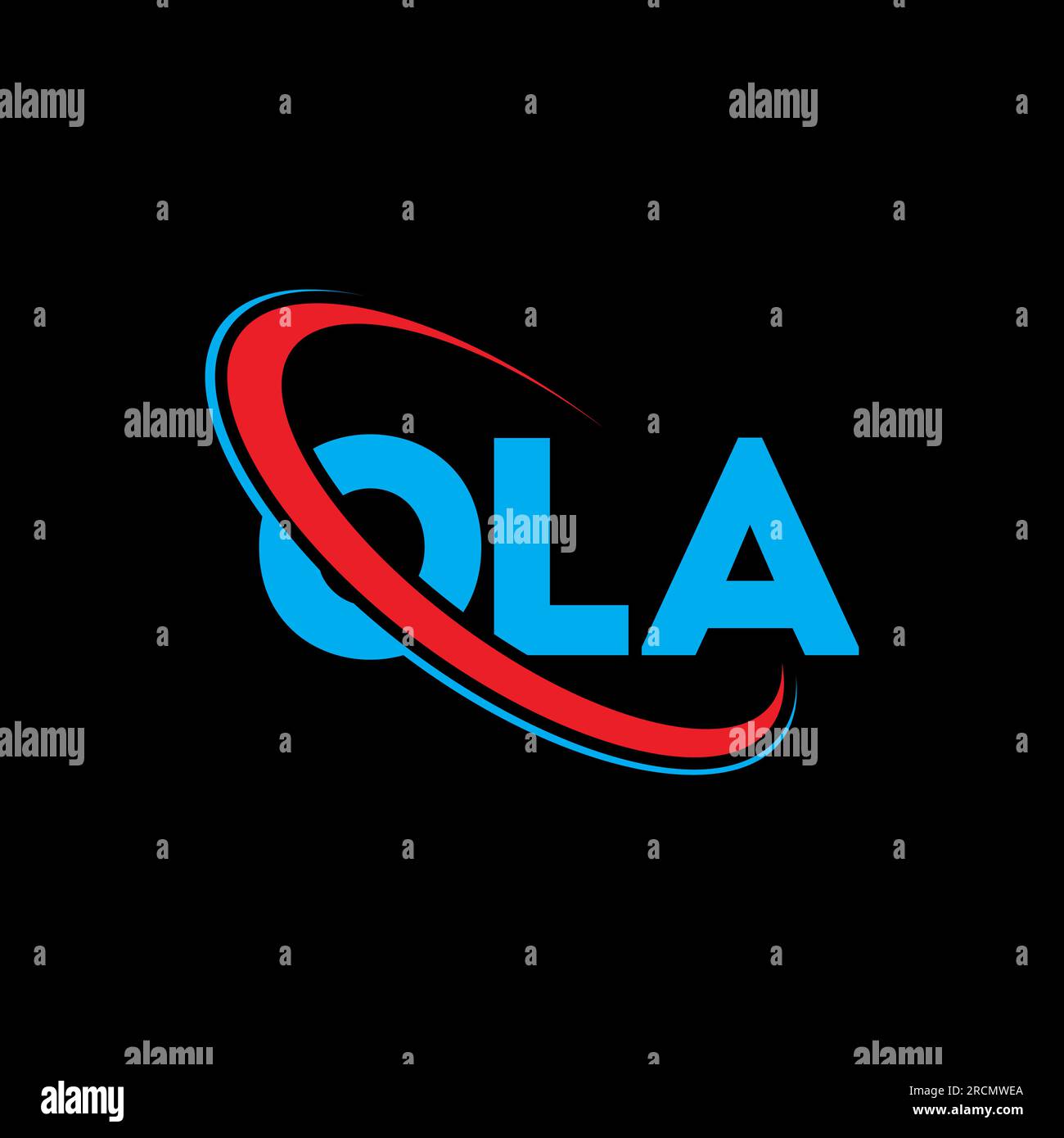Logo Ola. Lettre Ola. Logo lettre Ola. Initiales OLA logo lié avec ...